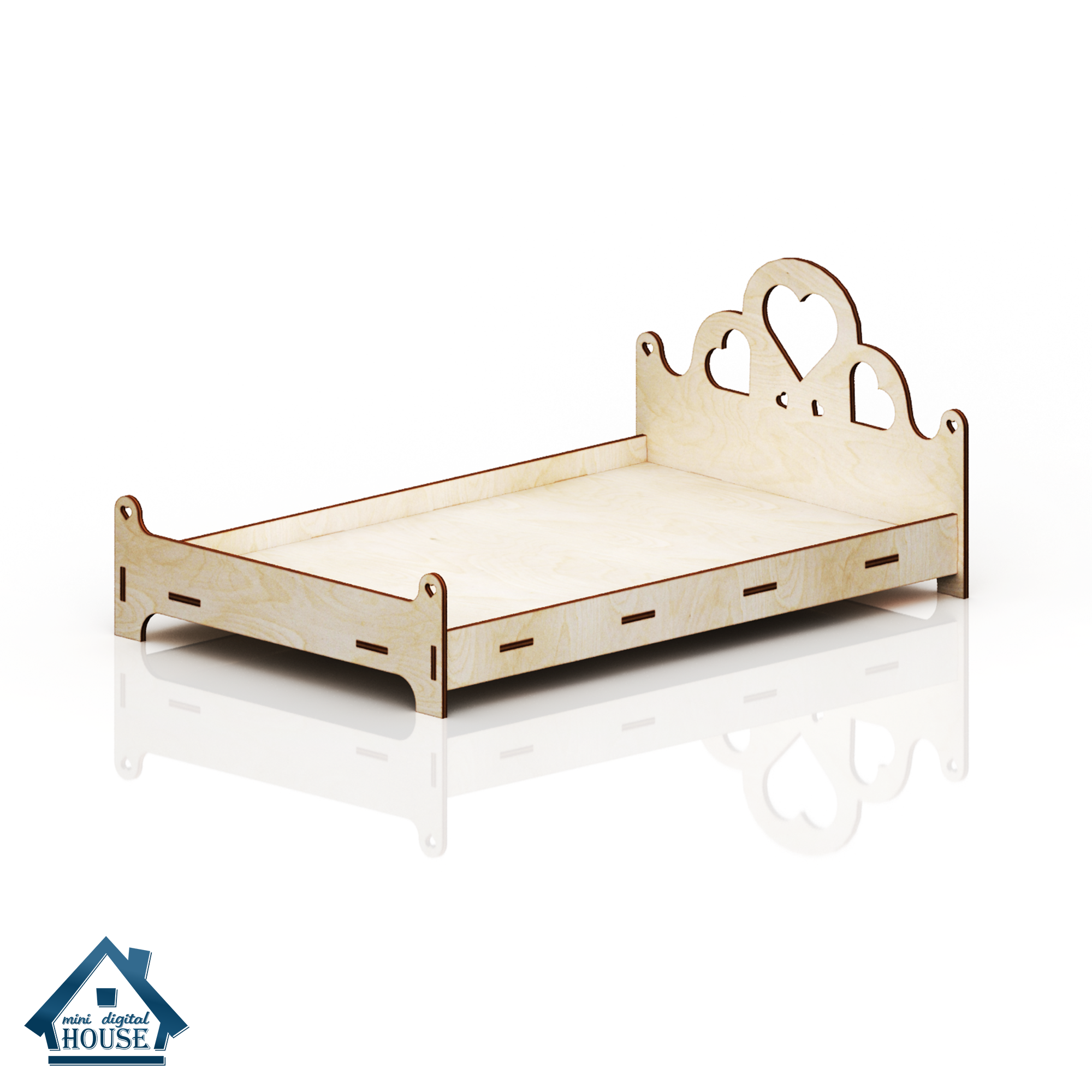 Toy furniture bed for dolls Barbie laser vector cut files di | Inspire ...