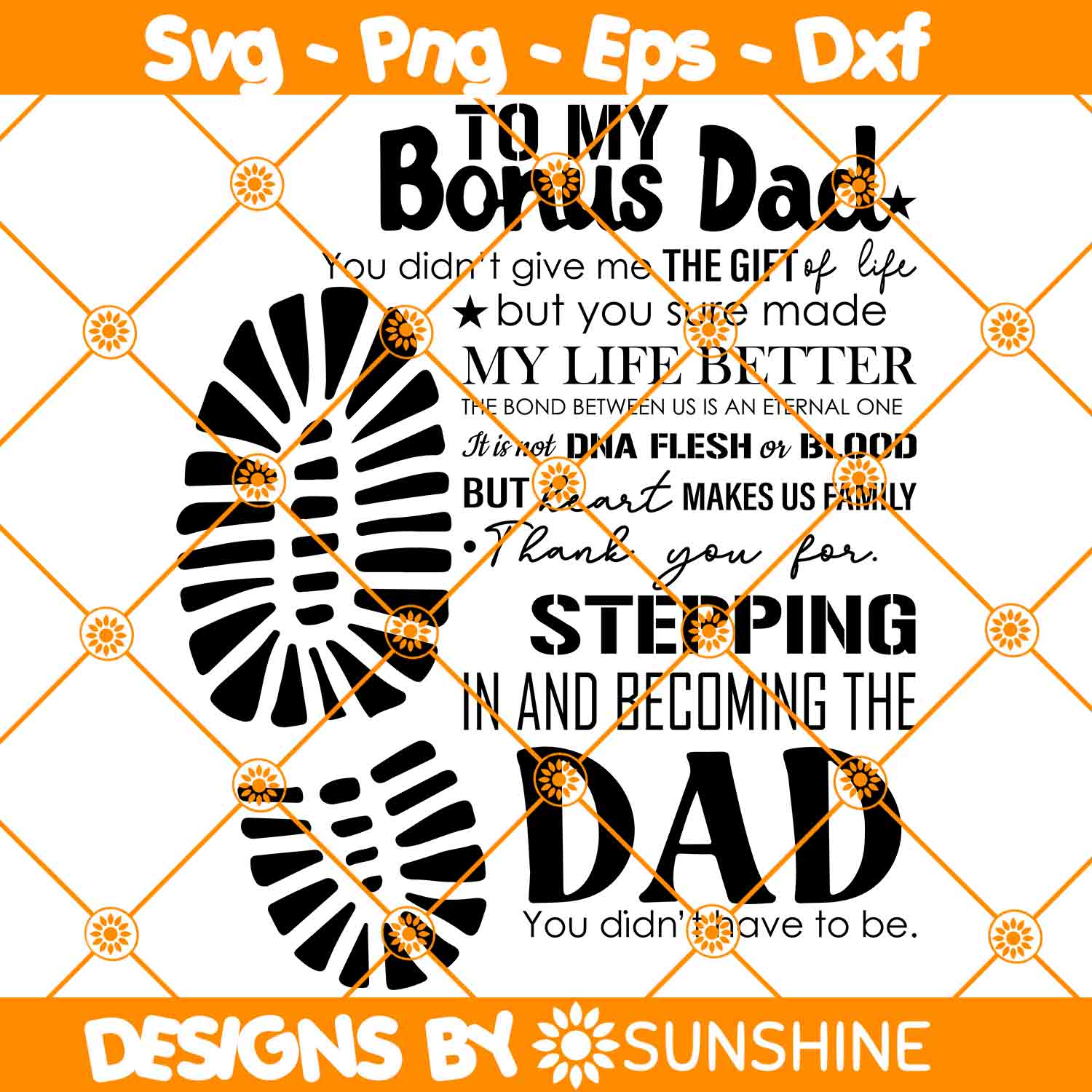 To My Bonus Dad You Made My Life Better SVG, Father Day svg, - Inspire ...