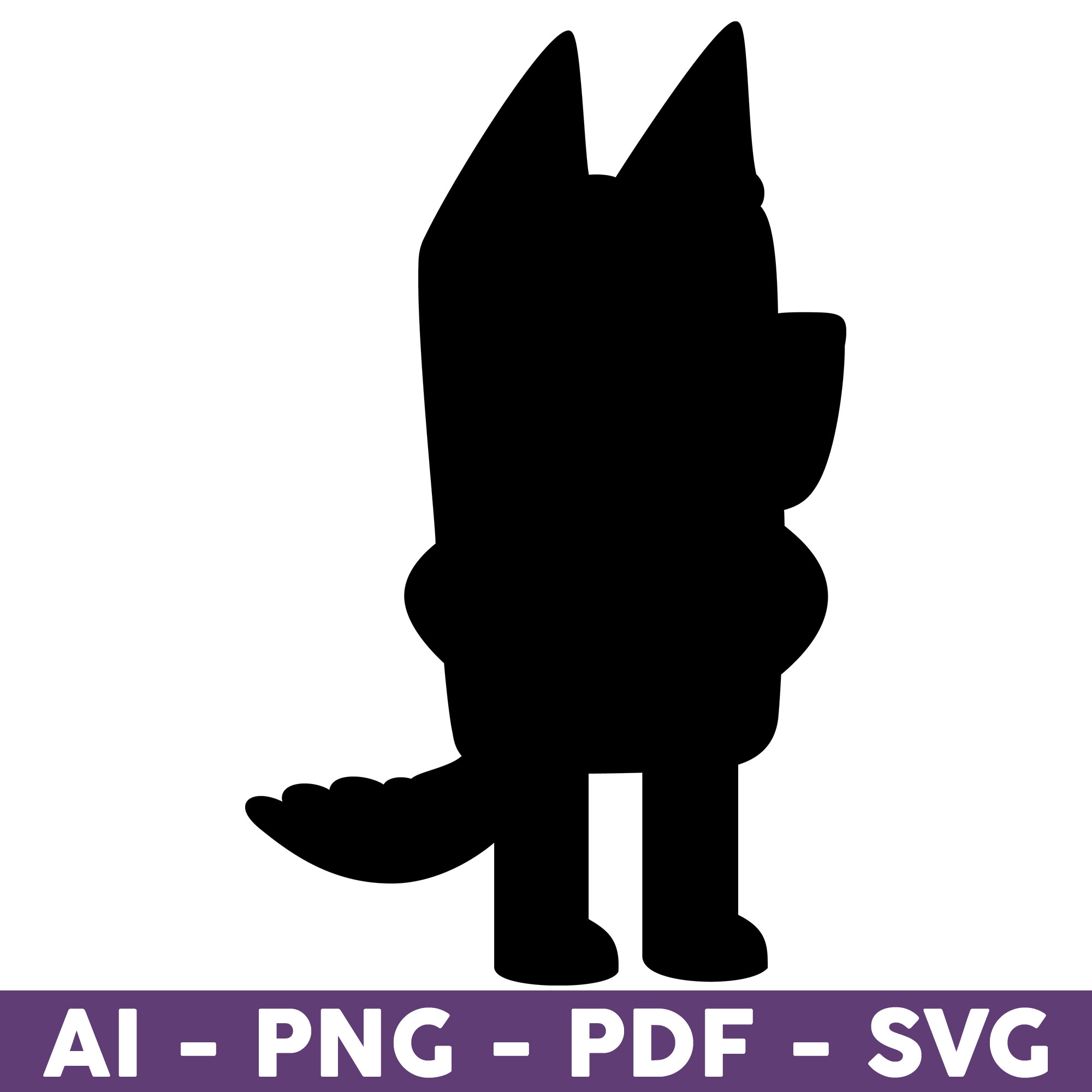 Rusty Bluey Silhouette Svg, Bingo Svg, Rusty Dog Svg, Bluey | Inspire ...