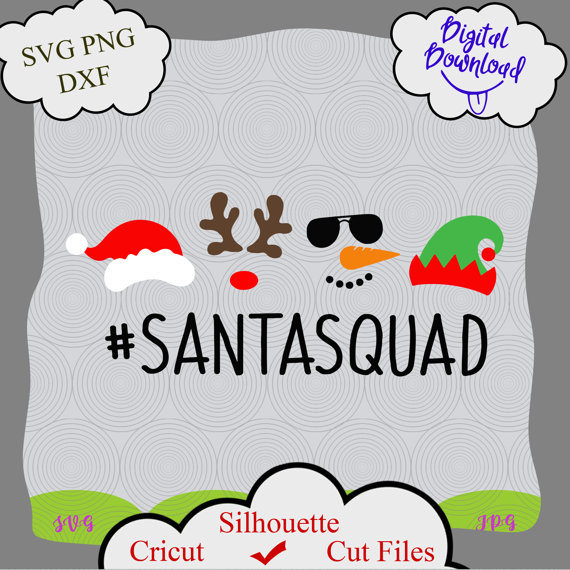 Santa Squad Svg, Santa Squad png, Christmas Svg, Kids Christ | Inspire Uplift