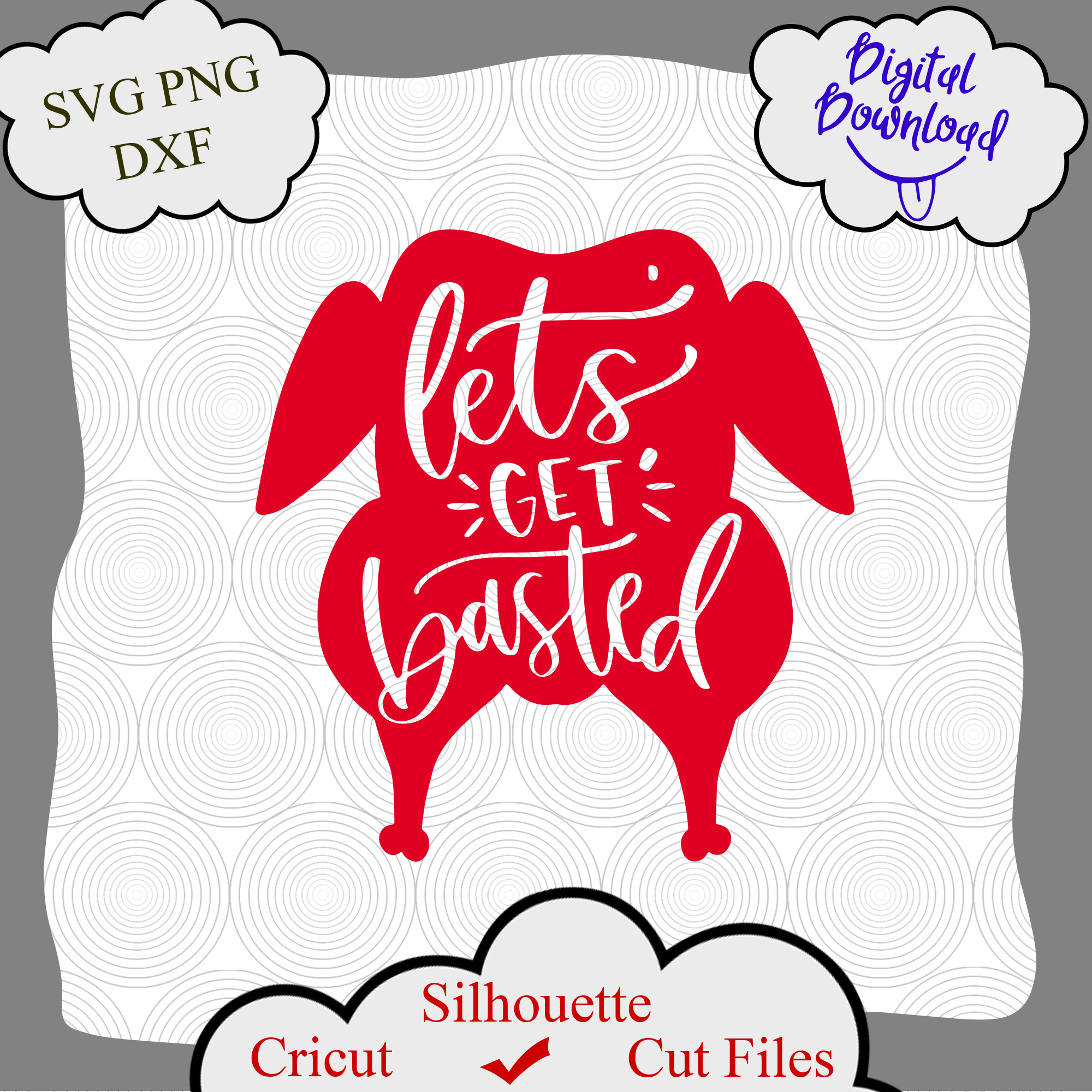 Lets get basted thanksgiving turkey cut file,thanksgiving tu - Inspire ...