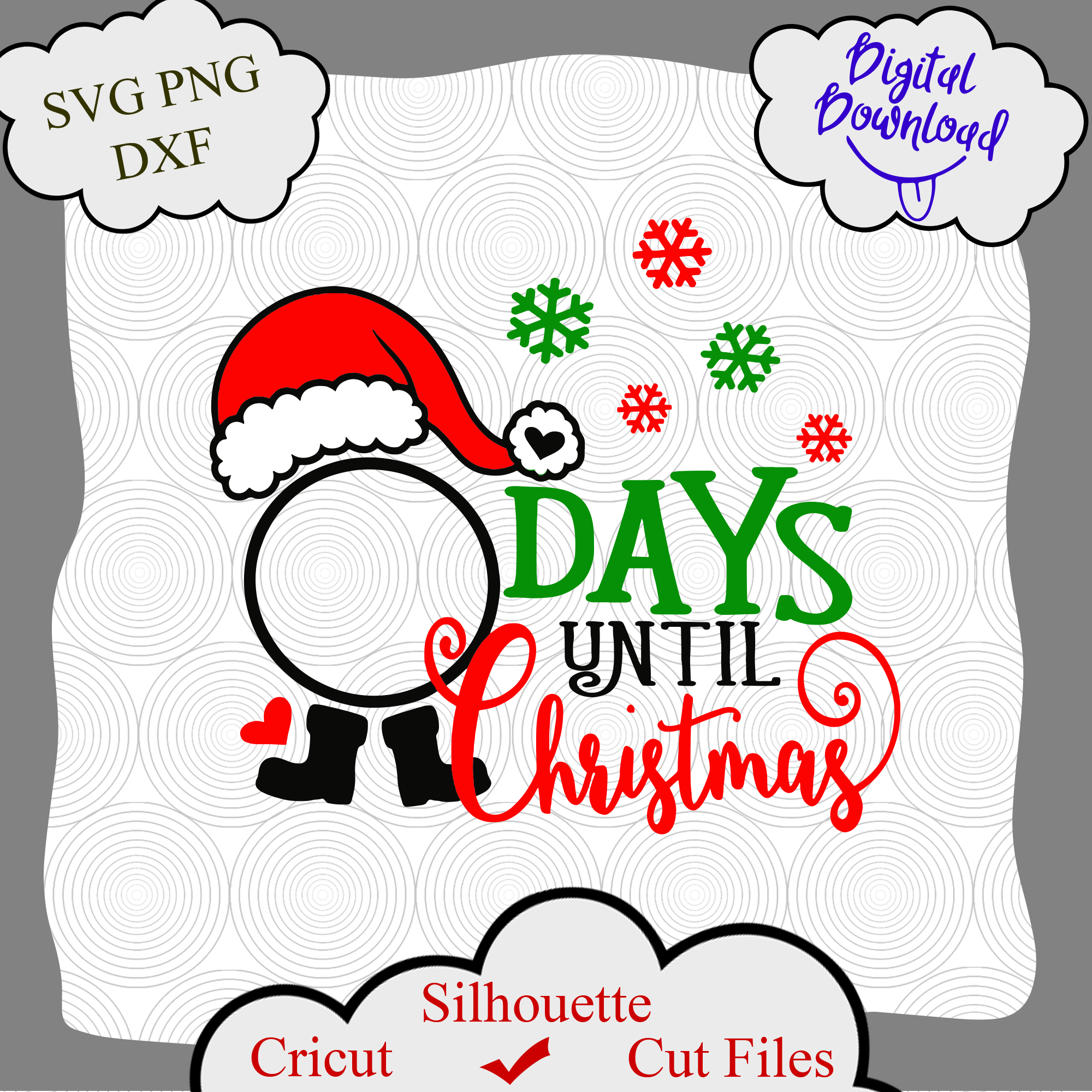 Days Until Christmas SVG, Christmas ornament SVG, days until - Inspire ...