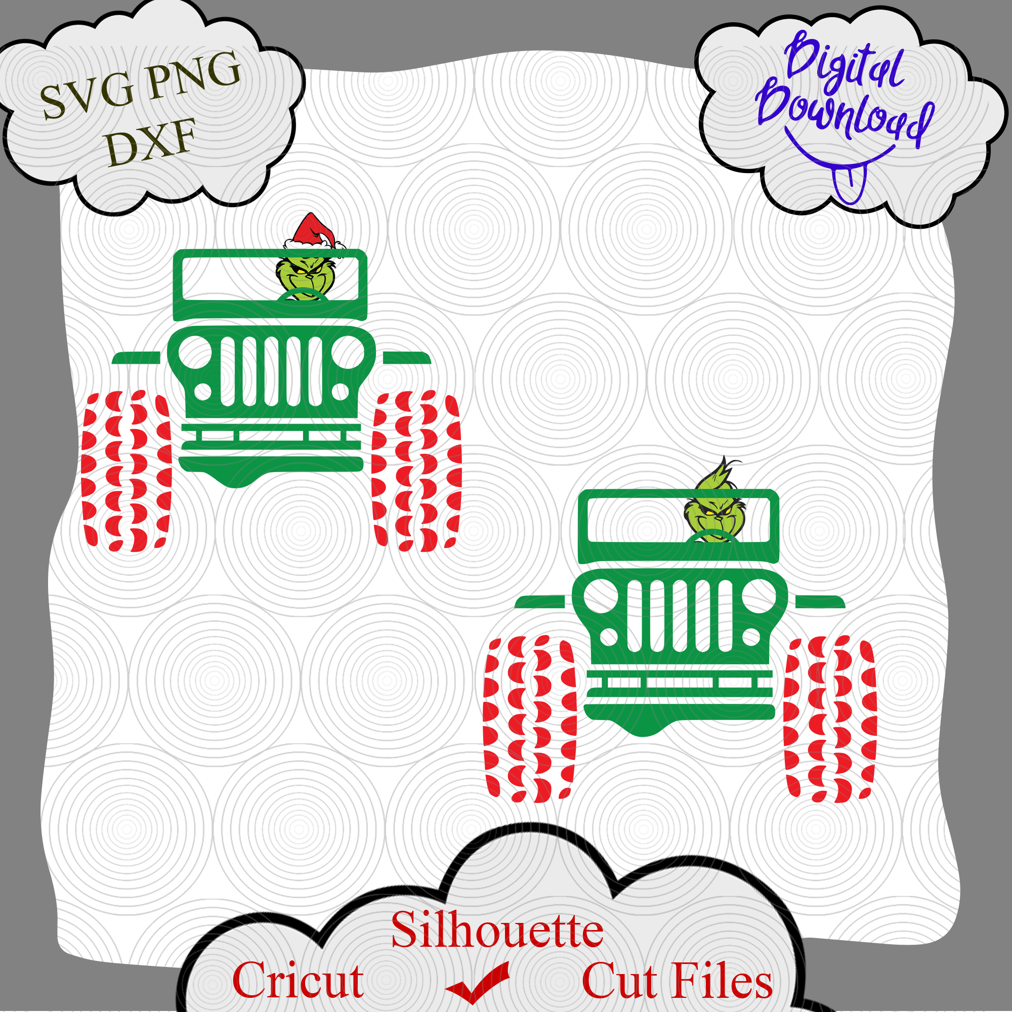 The Grinch Christmas Drive On A Jeep svg, Christmas Ornament | Inspire ...