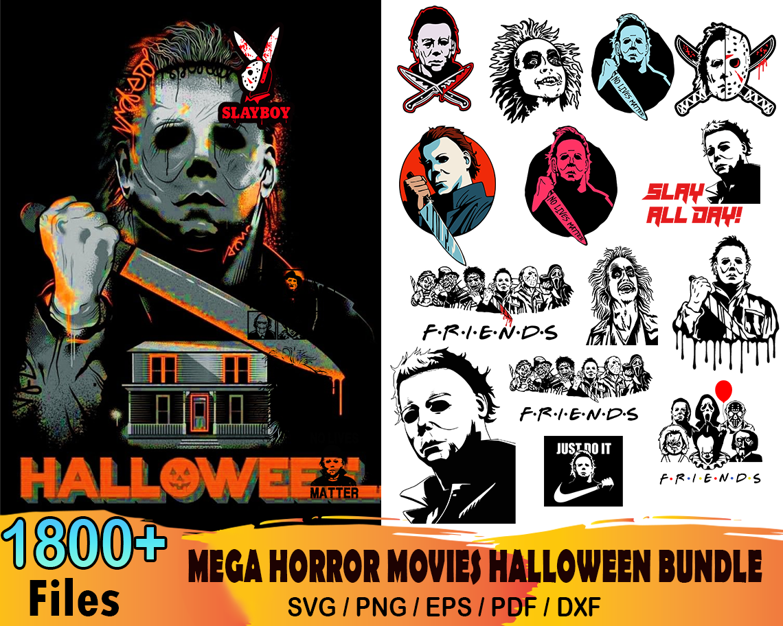 1800 Horror Movies Halloween Svg Bundle, Horror Movies Svg - Inspire Uplift