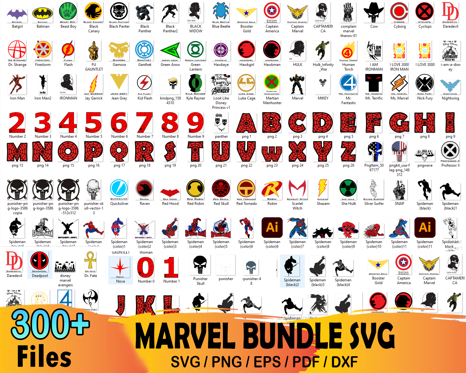 300 Marvel Bundle Svg, Super Hero Svg, Spider Web Svg | Inspire Uplift