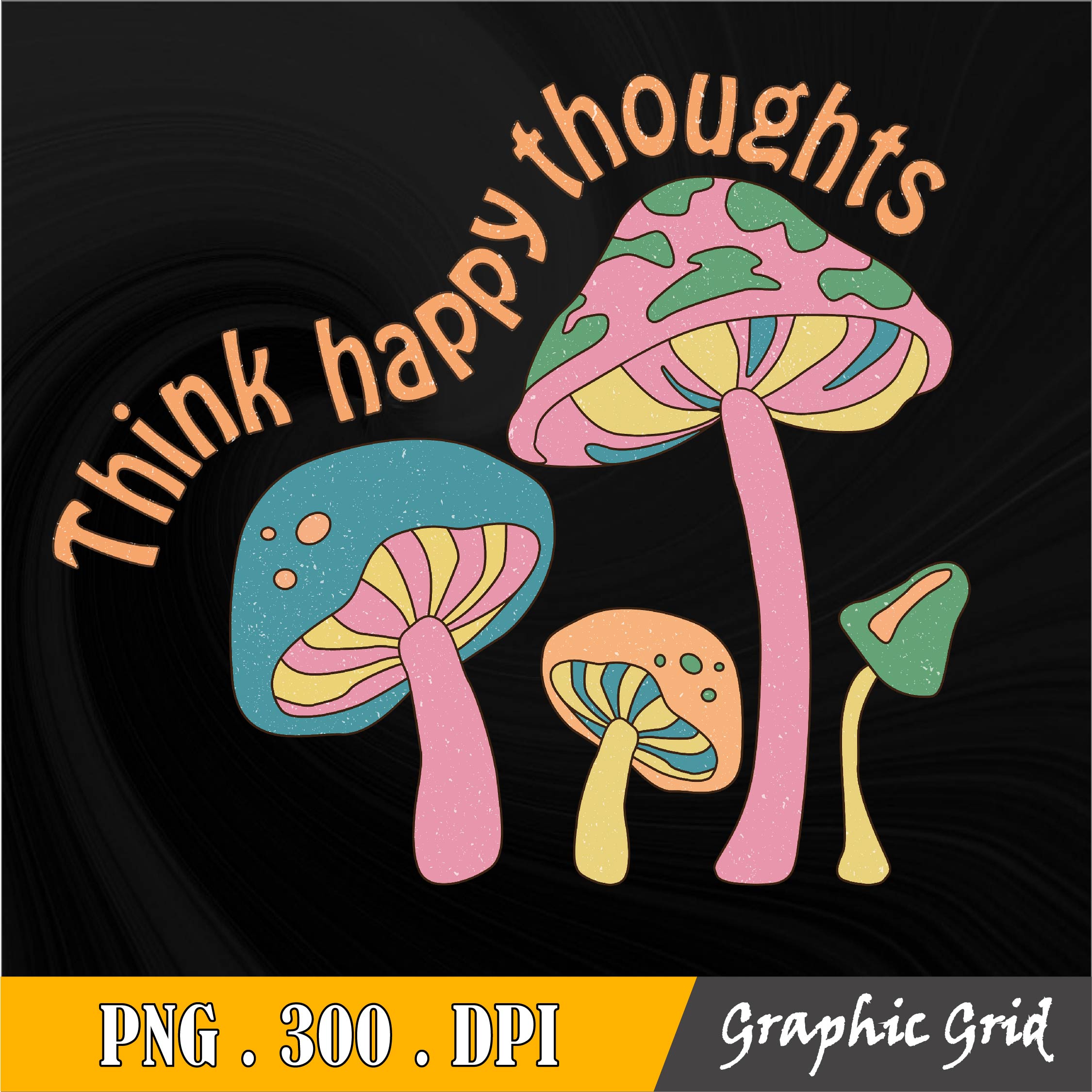 Think Happy Thoughts png, Embroidery Design png , Happy Embr | Inspire ...