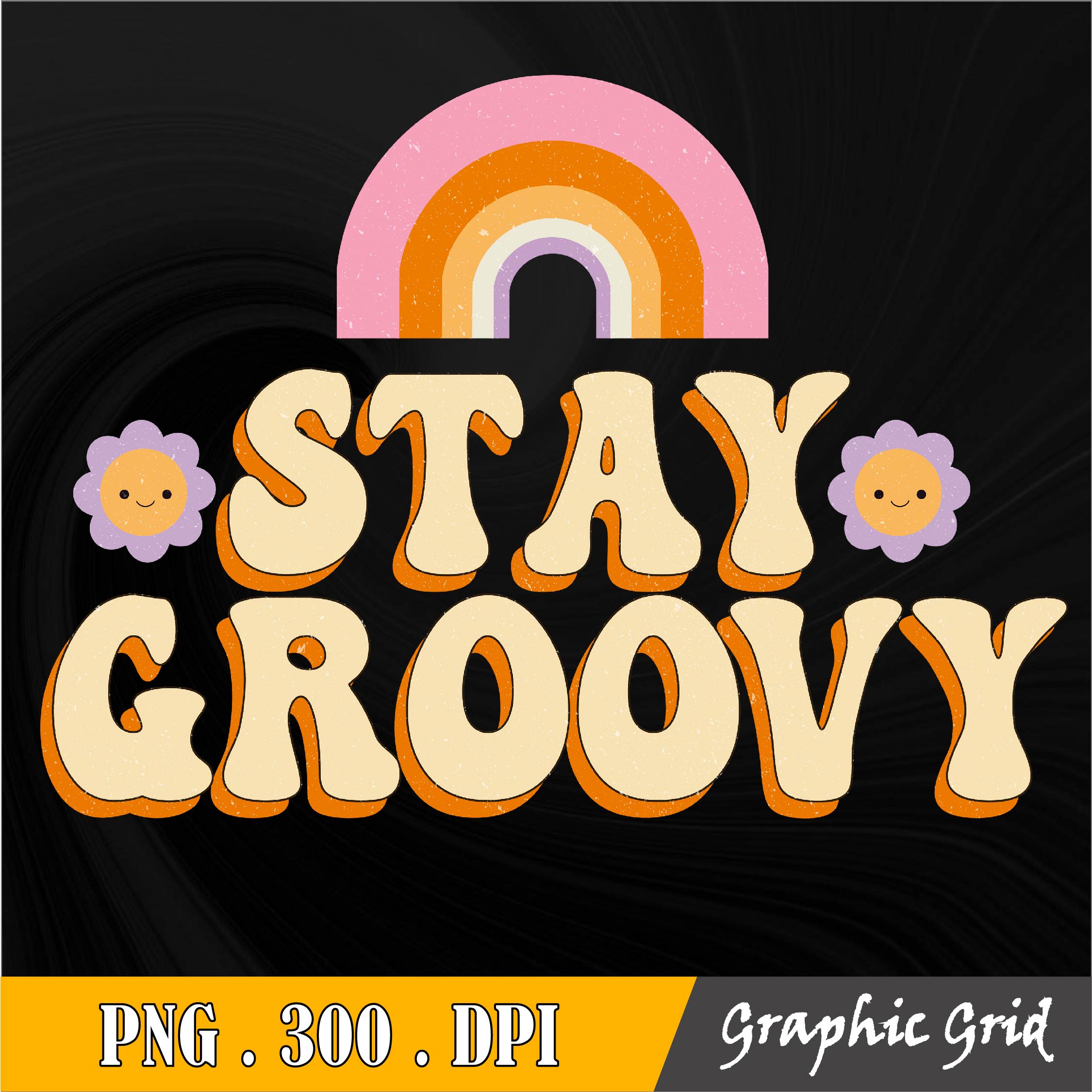 Stay Groovy Baby PNG, Retro png, Sublimation File | Inspire Uplift