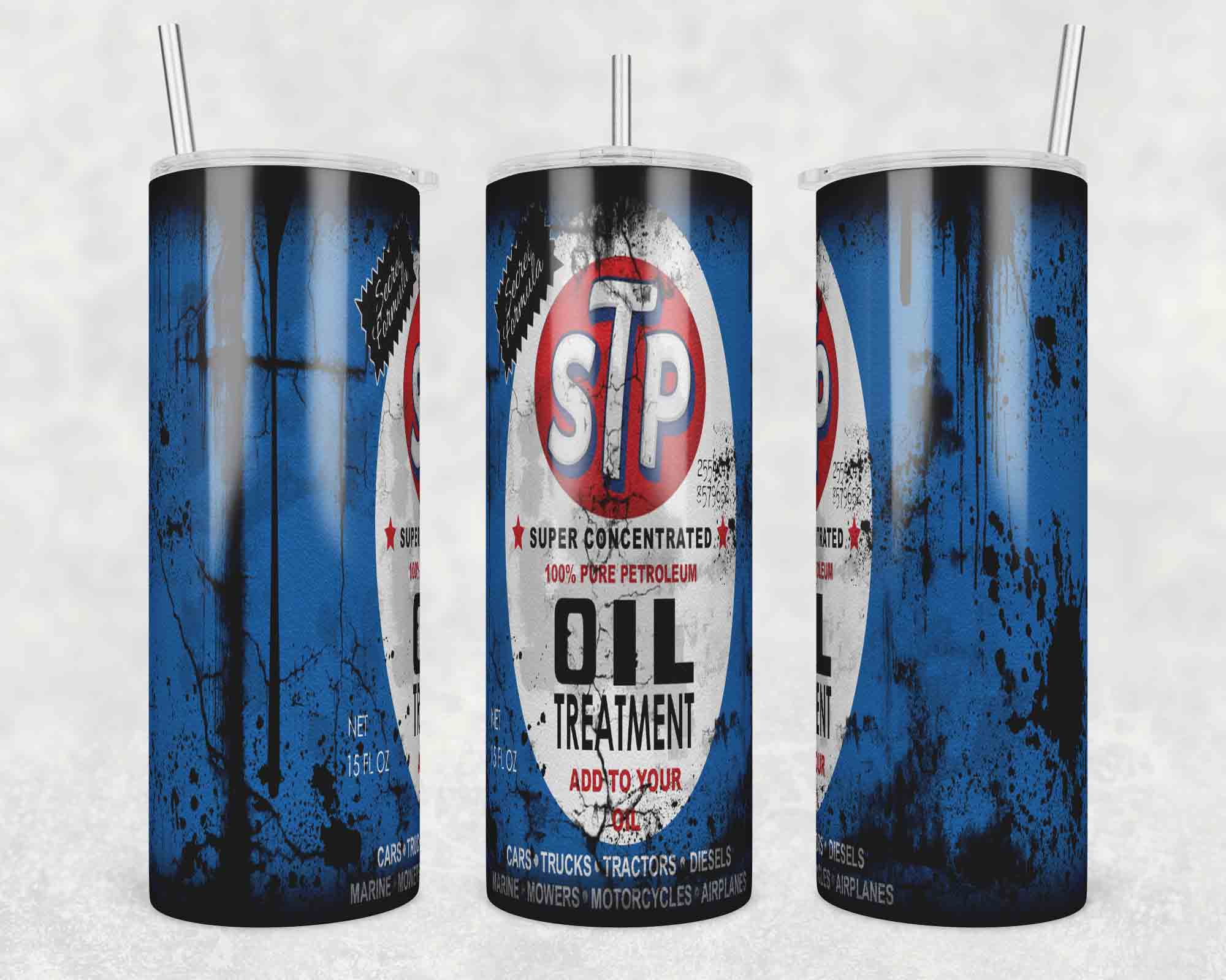 STP Oil Grunge Tumbler Wrap, 20oz Skinny Tumbler, STP Oil Tu - Inspire ...
