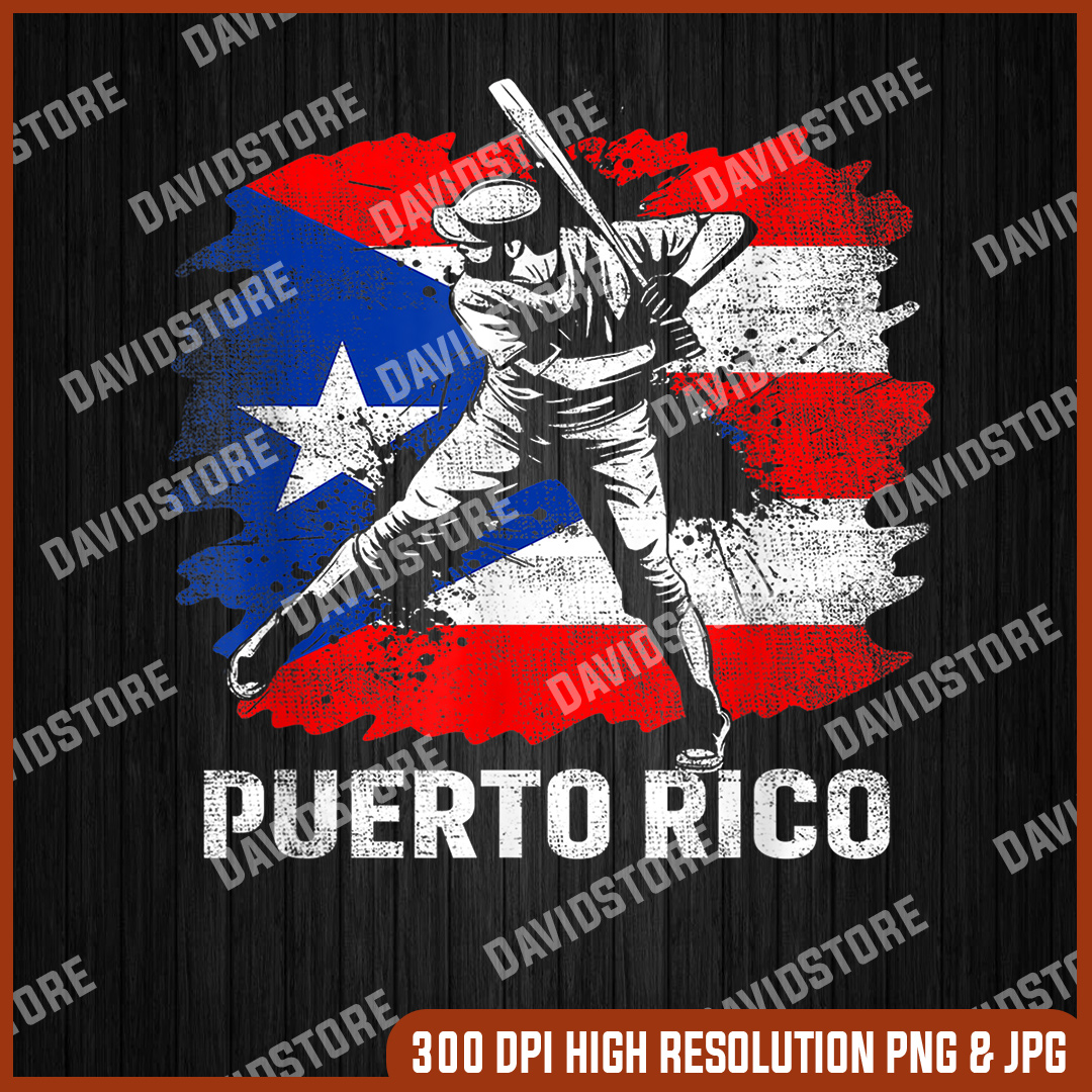 Puerto Rican Baseball Player Puerto Rico Flag Baseball Fans | Inspire ...
