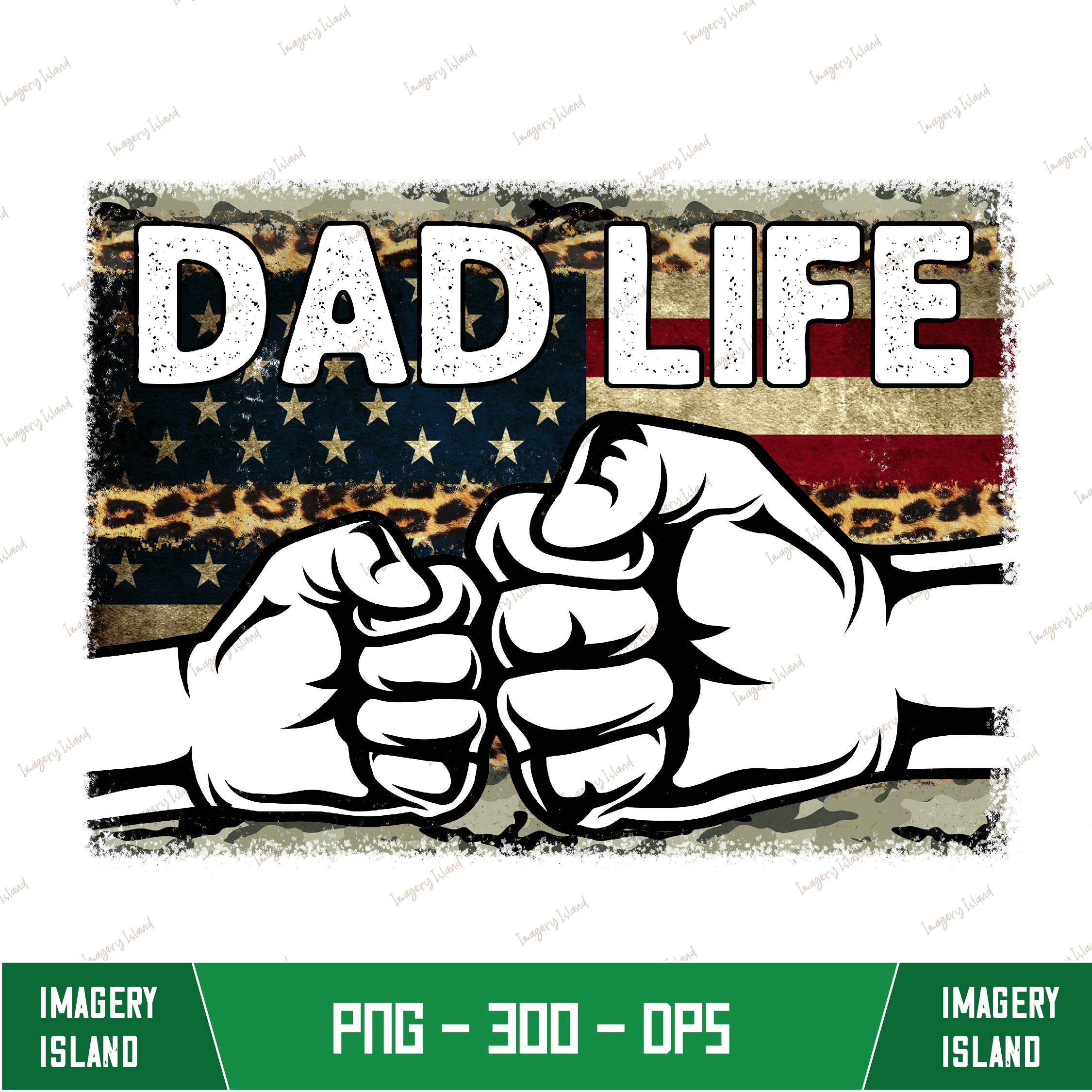 Dad Life American Flag Png, USA Flag Png Sublimation Designs - Inspire ...