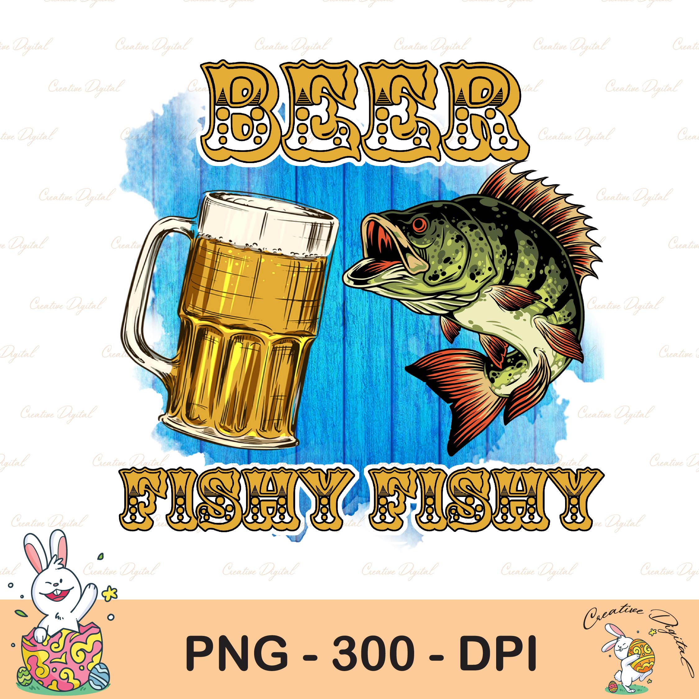 Beer Fishy Fishy sublimation print, dad fishing png, husband | Inspire ...