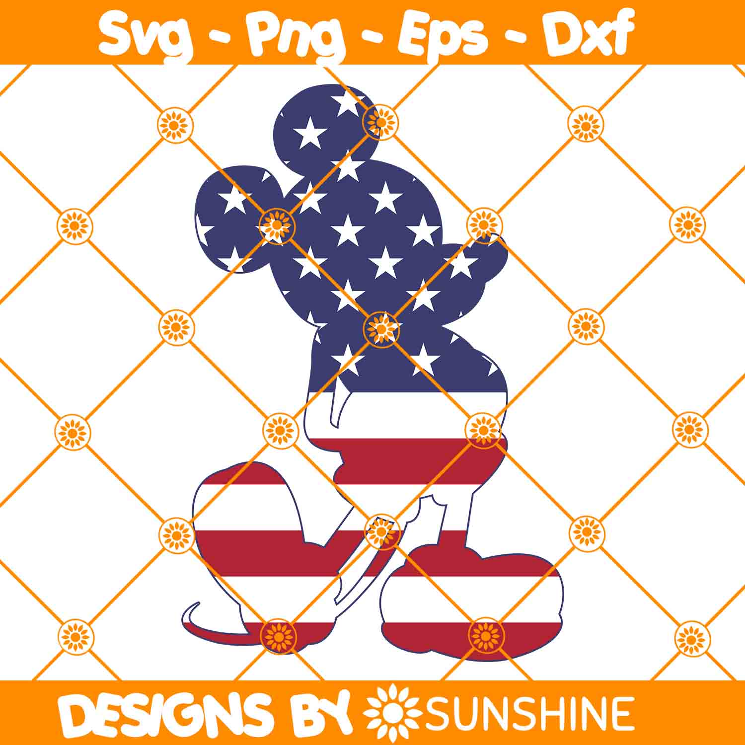 Mickey Mouse American Flag Svg, Freedom Svg, 4th of july svg | Inspire ...
