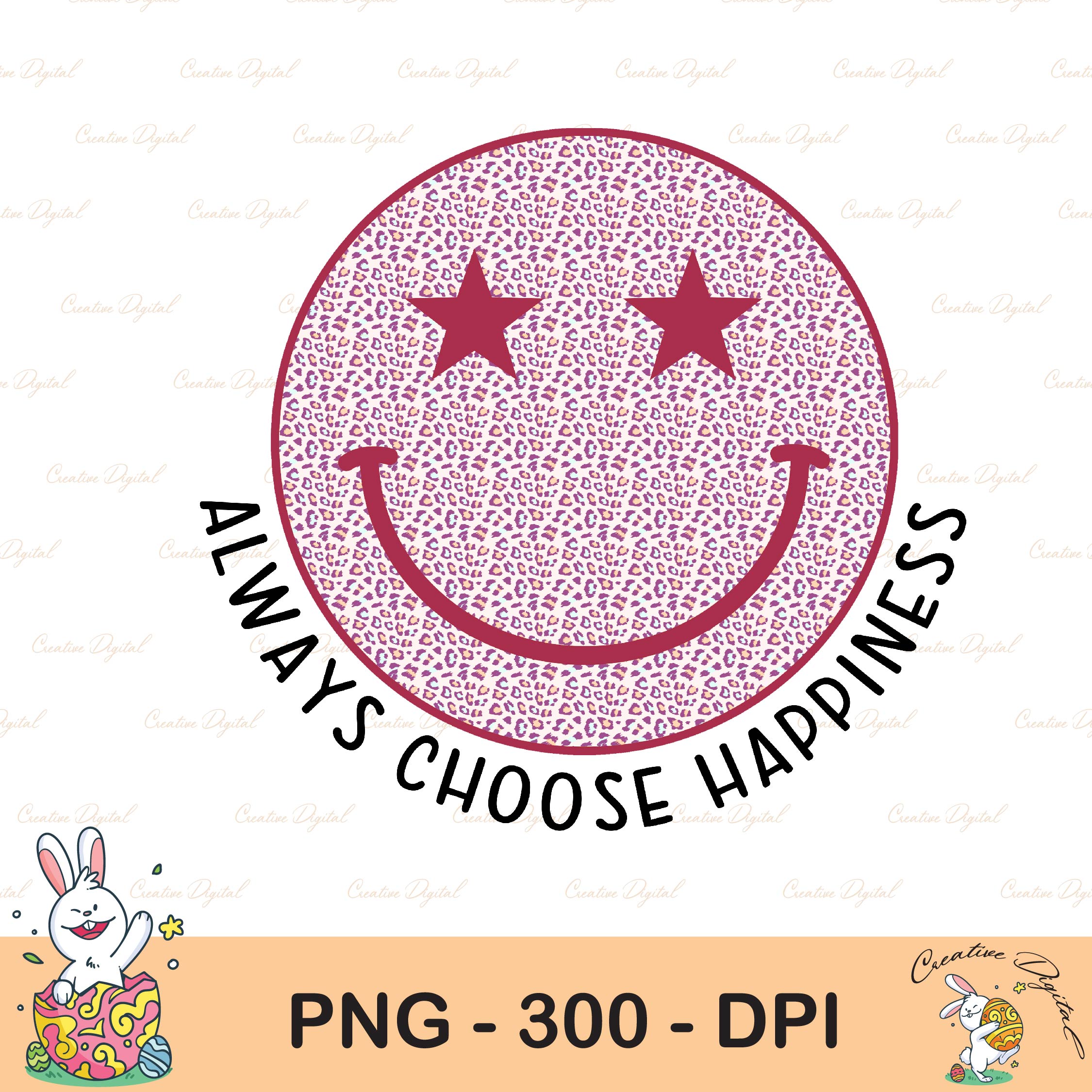 Always Choose Happiness Png,Leopard Smile Face Design,Leopar | Inspire ...