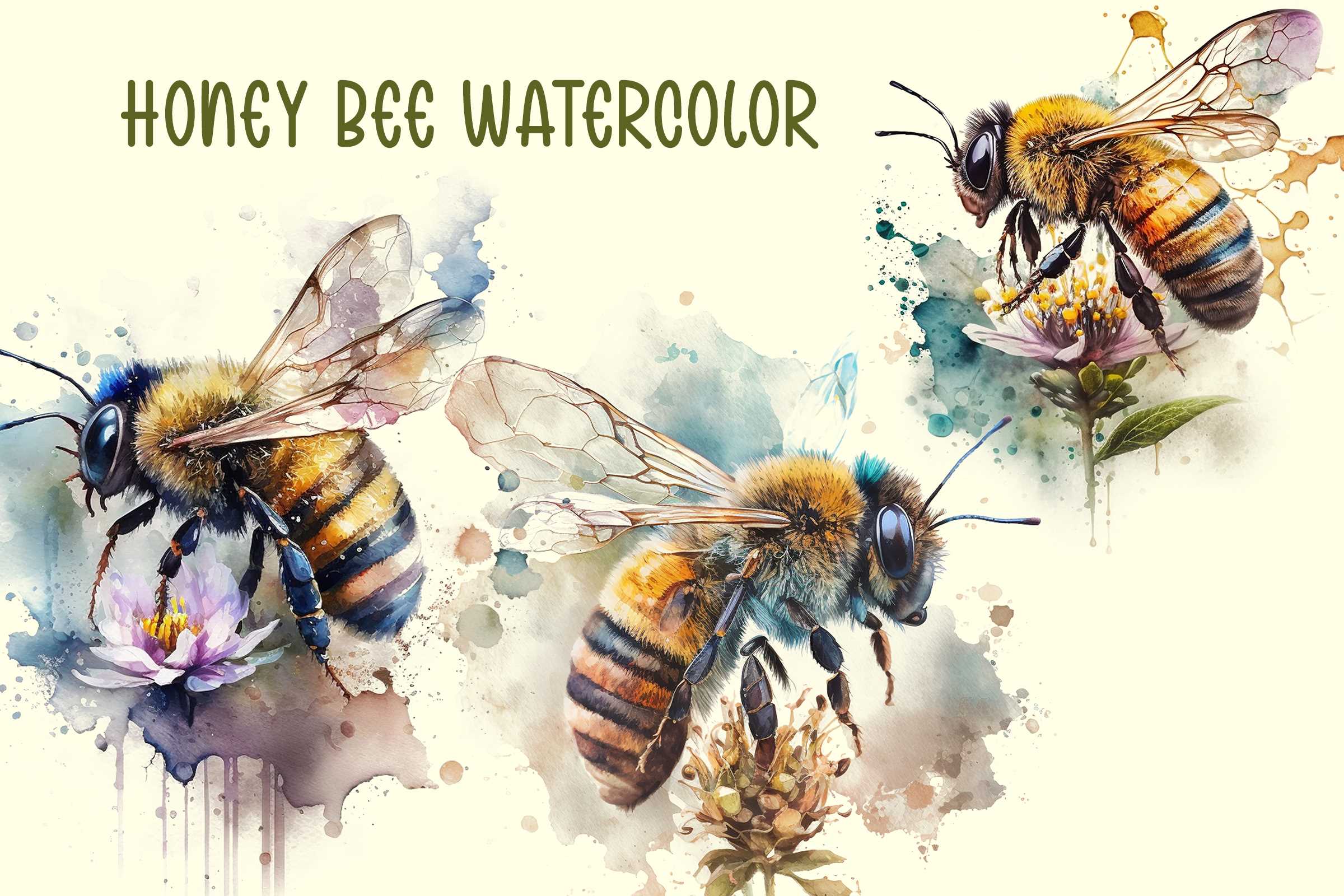Honey Bee Watercolor PNG Files, Animal Png, Animal Lover Png | Inspire ...
