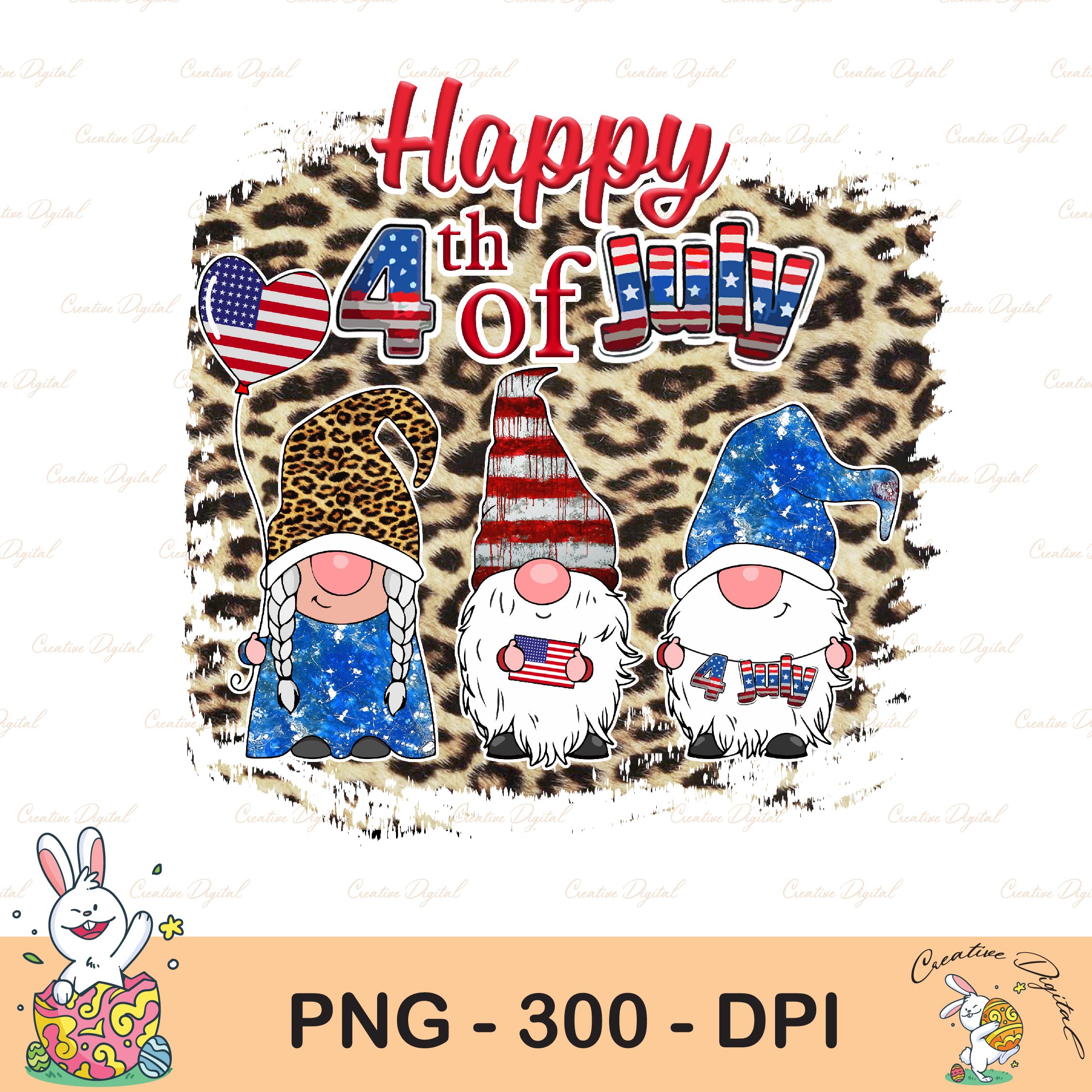 Happy 4th of July Gnome Sublimation Png, American Gnome Png, | Inspire ...