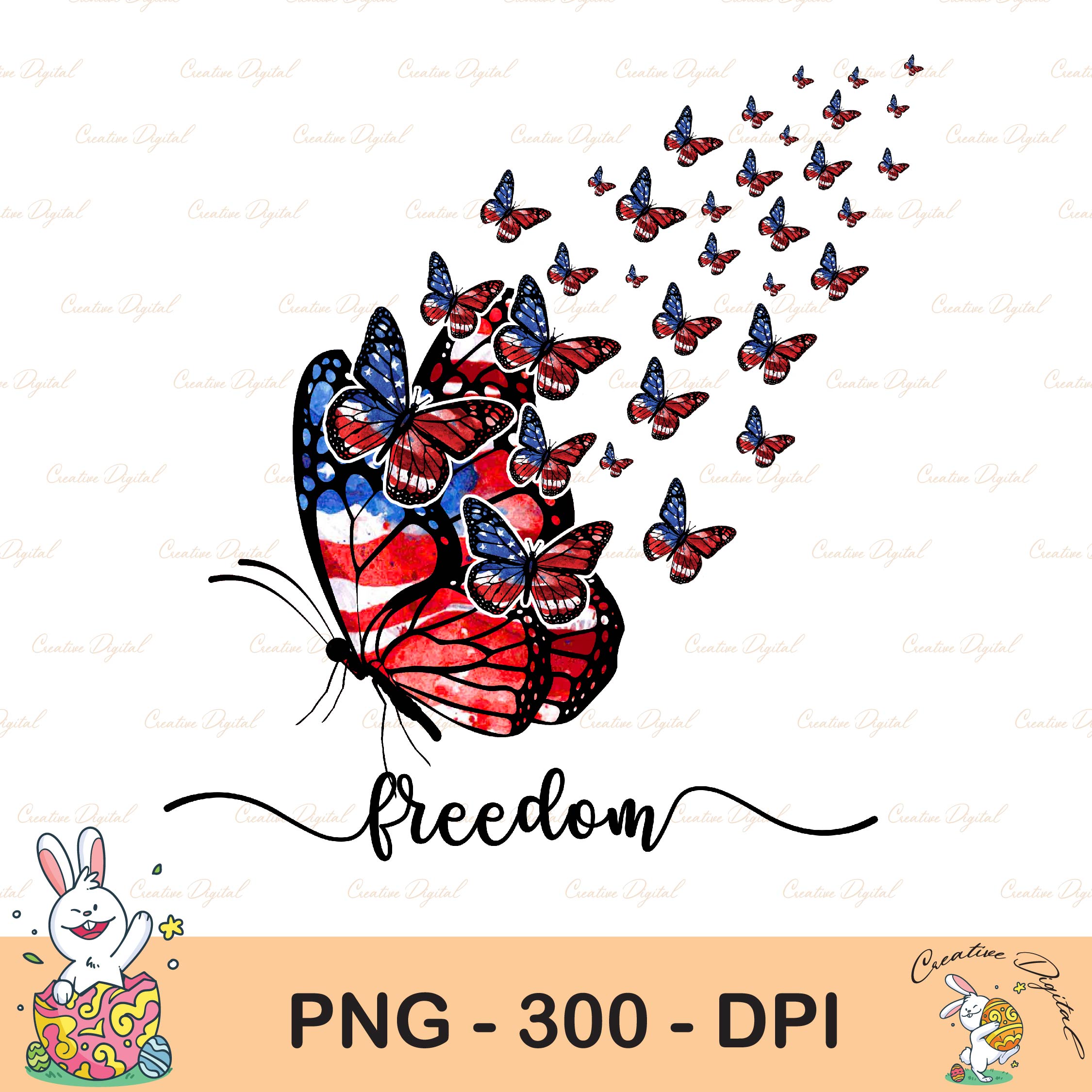America Freedom Butterfly PNG - Freedom PNG, Vintage 4th of | Inspire ...