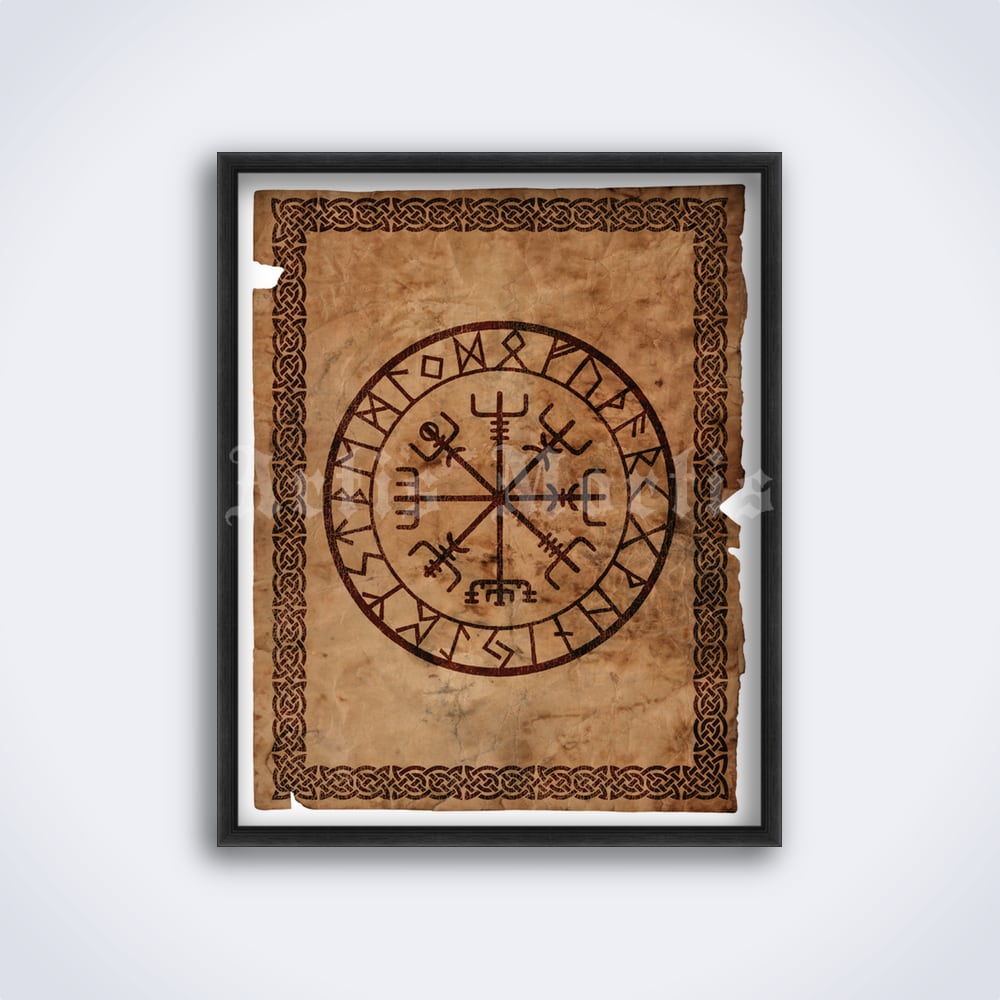 Vegvisir Viking magic compass Scandinavian pagan symbol prin | Inspire ...