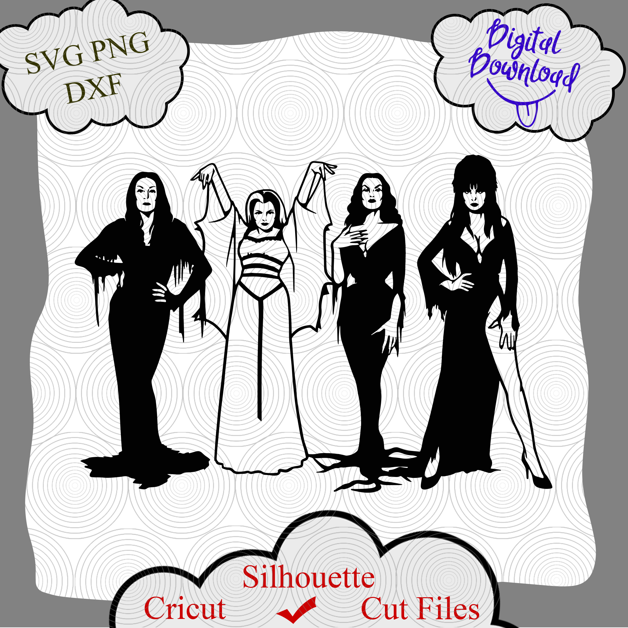 Lily Munster And Morticia Addams
