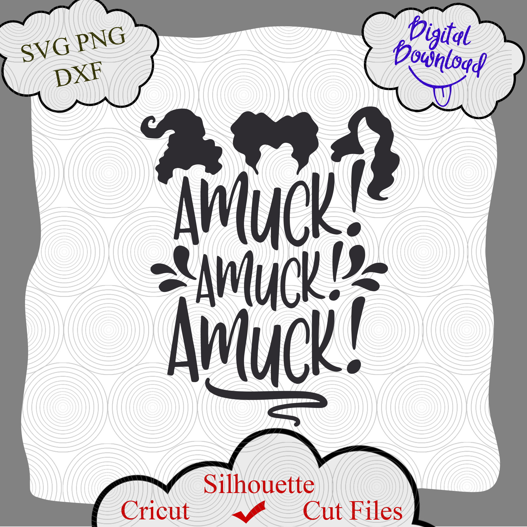Amuck Amuck Amuck Svg Png Cut File, Halloween Party Svg, Wit - Inspire ...
