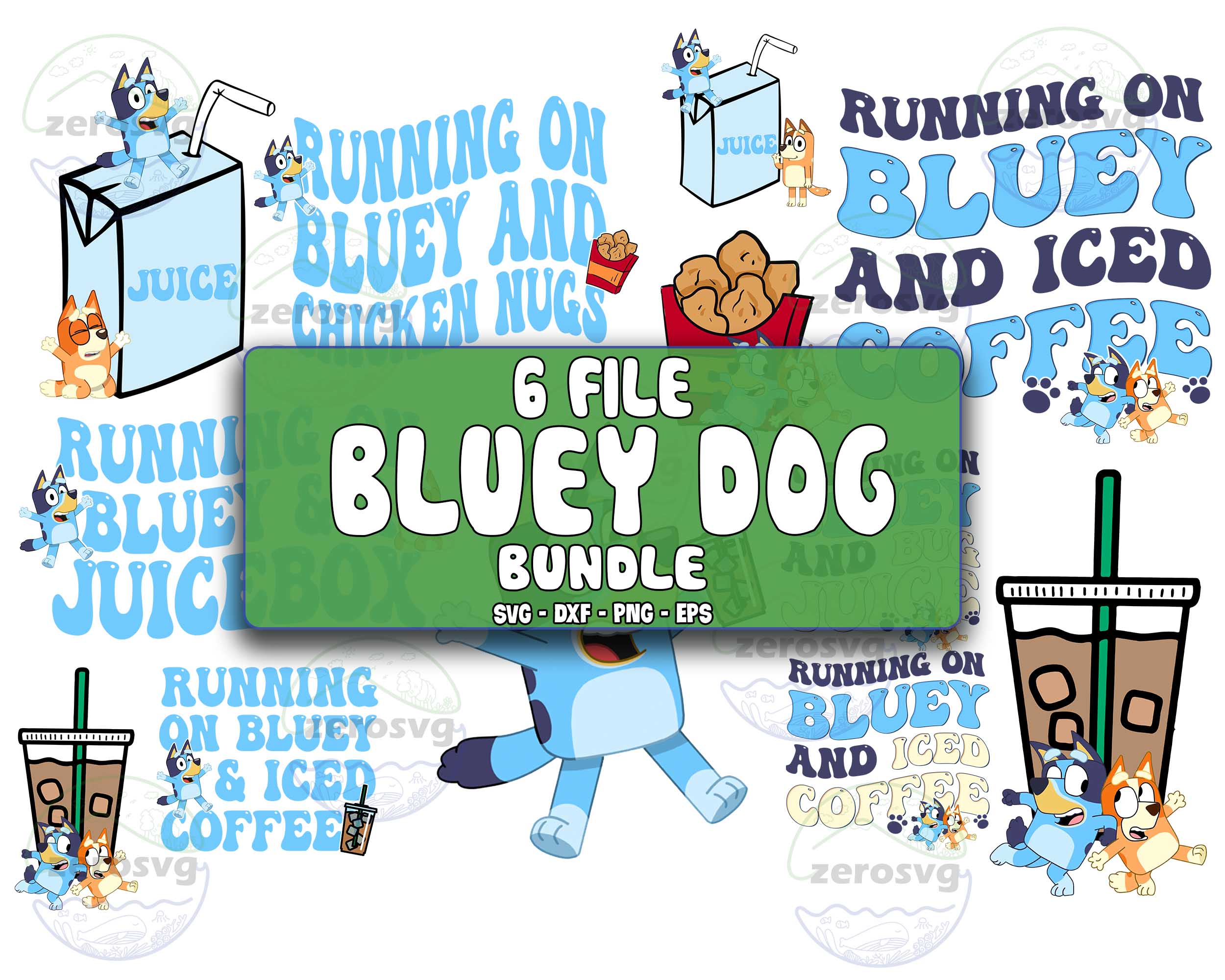 6 file Running on Bluey Dog bundle svg, Bluey bundle svg eps - Inspire ...