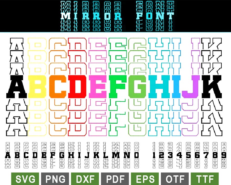 Mirror font svg, Mirror writing font svg, Reflected mirror f - Inspire ...