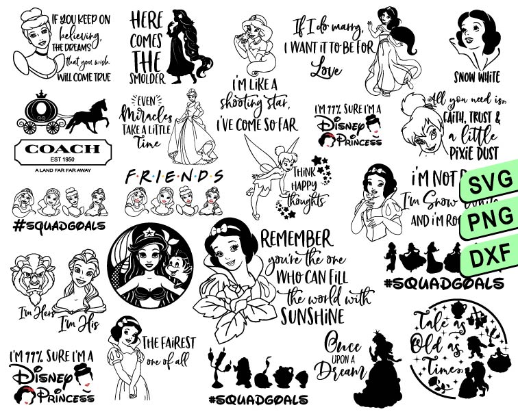Disney princess quotes svg, Cinderella quotes svg, Snow Whit | Inspire ...
