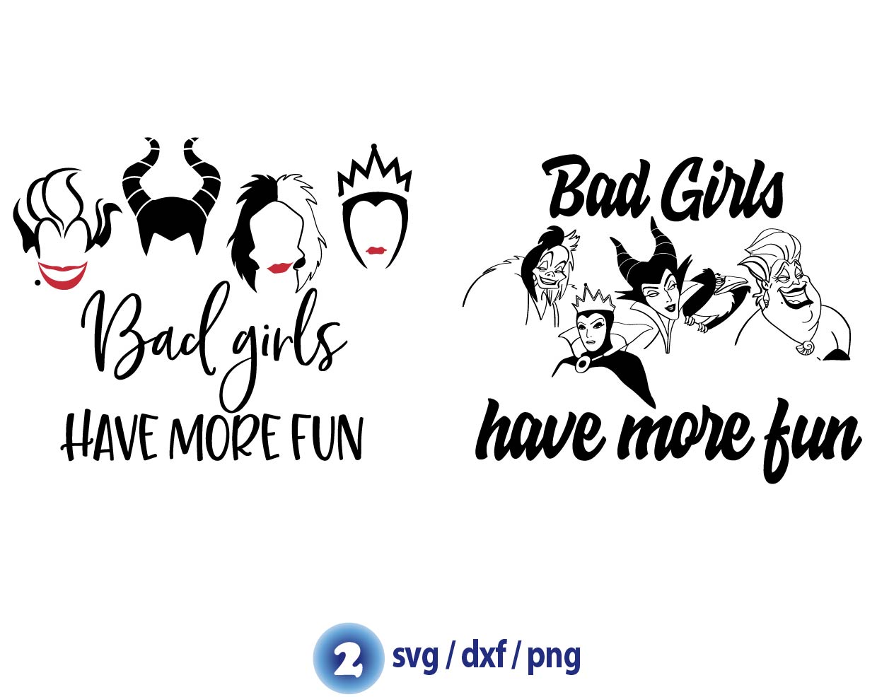 disney villains svg, bad girls svg, wicked quotes svg png | Inspire Uplift