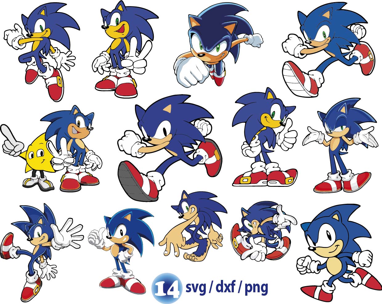 Sonic svg, Super Sonic svg, Sonic running svg, Sonic Adventu | Inspire ...