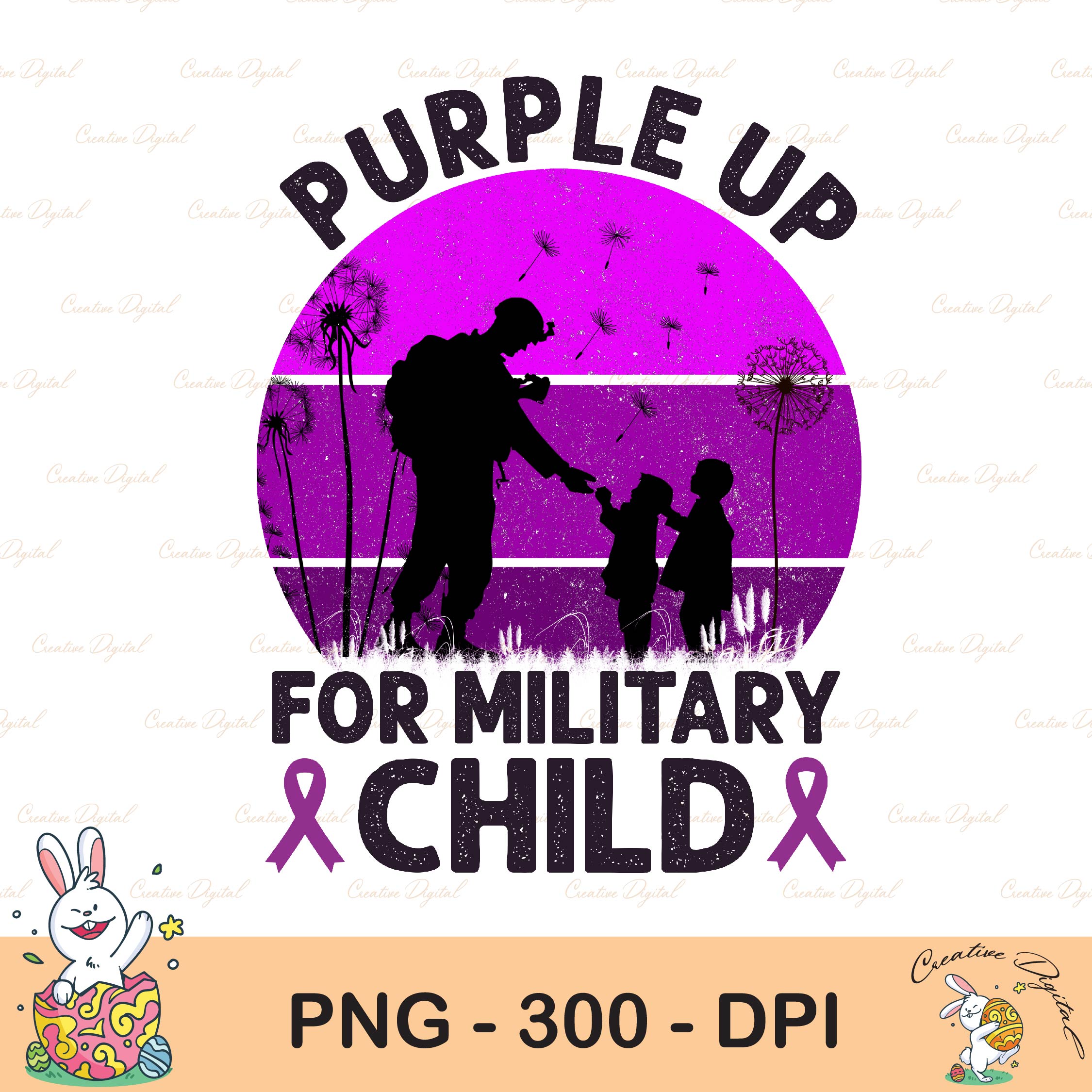 Purple Up for Military Child Sublimation PNG, Purple Up For | Inspire ...
