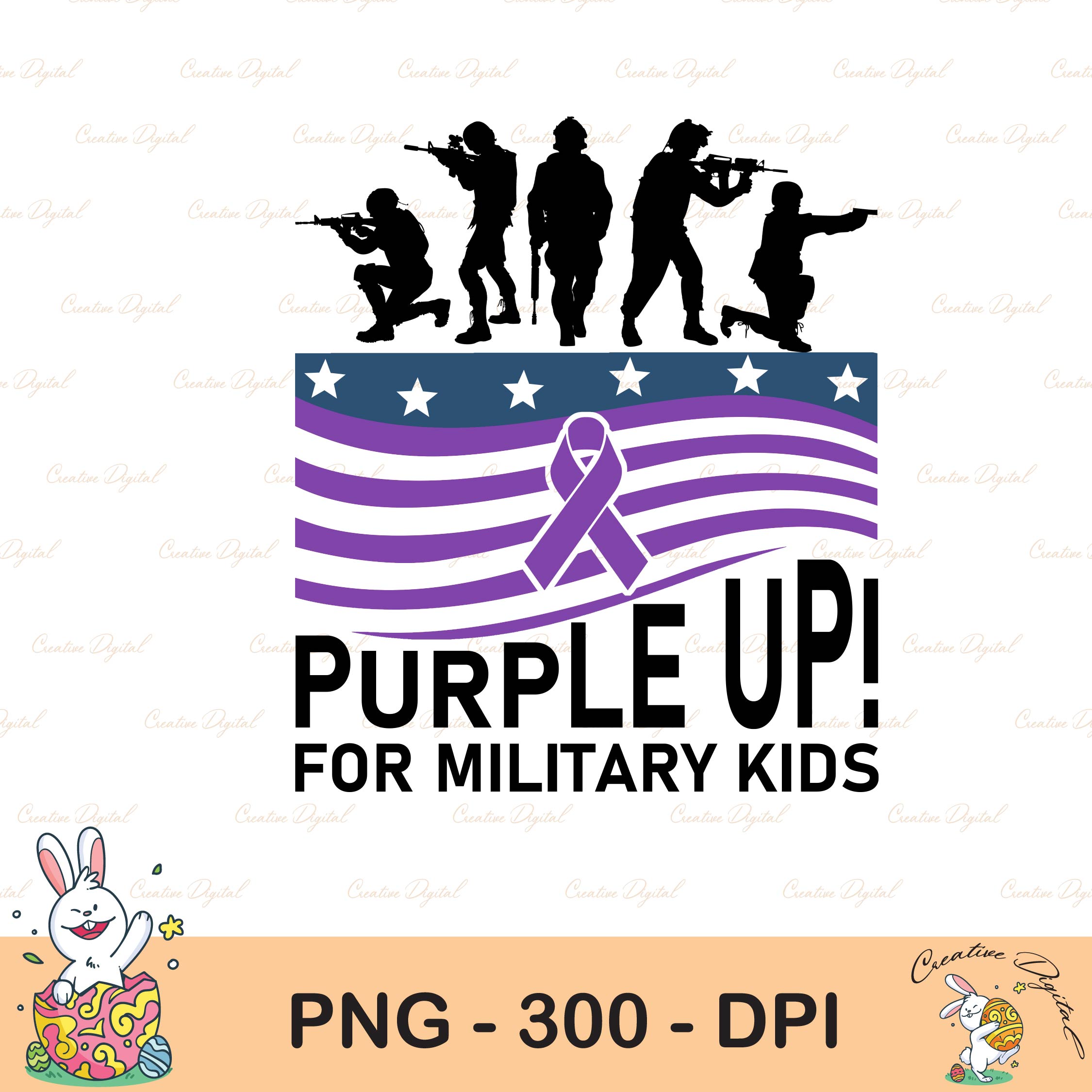 Purple Up! for Military Kids Sublimation png | Inspire Uplift