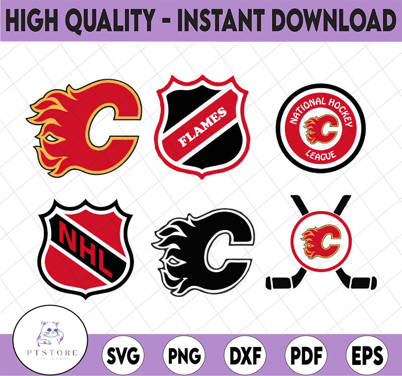 6 Files Calgary Flames Bundle Svg,NHL Svg, NHL Svg, Flames s - Inspire ...