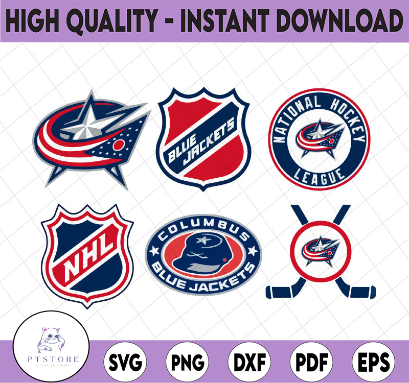 6 Files Columbus Blue Jackets Bundle Svg, Blue Jackets Svg, | Inspire ...