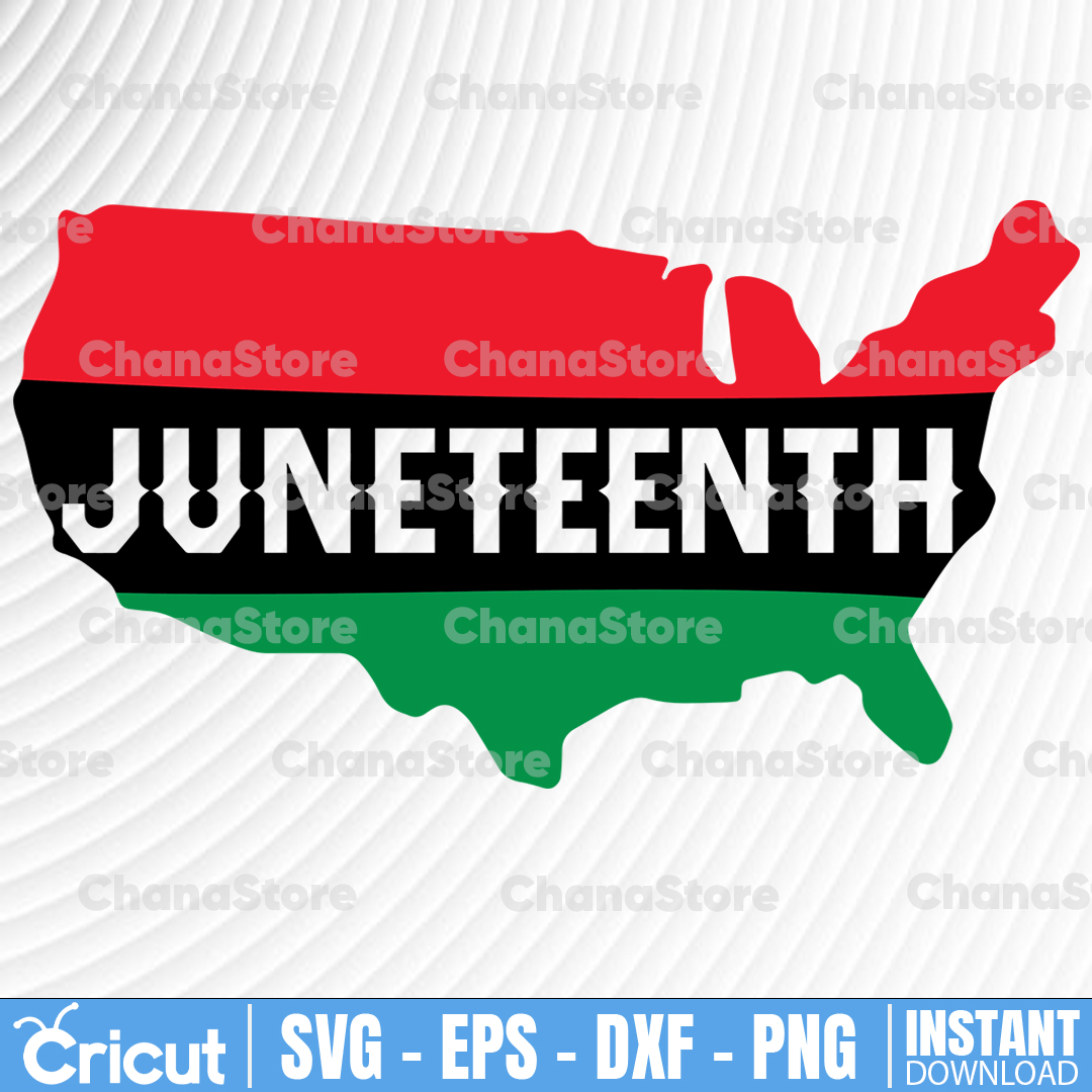Juneteenth USA Map PNG & SVG - Designed for Cricut, Silhouet | Inspire ...