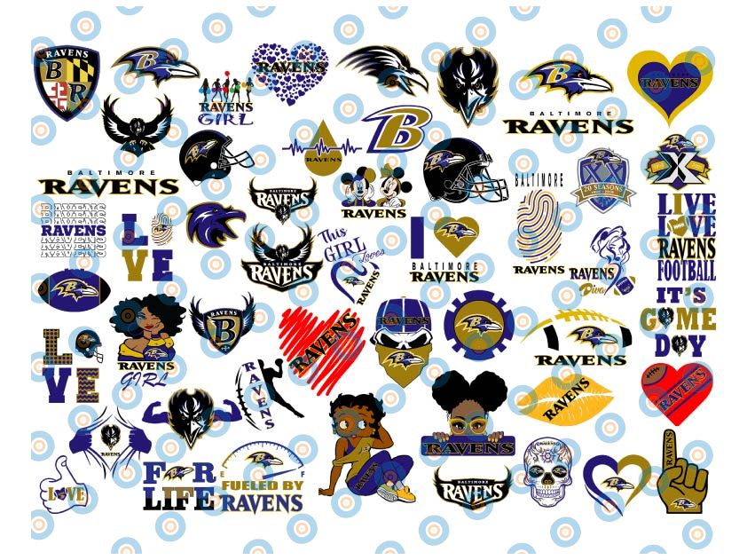 50 Files Baltimore Ravens Svg Bundle, Baltimore Svg, Ravens | Inspire ...