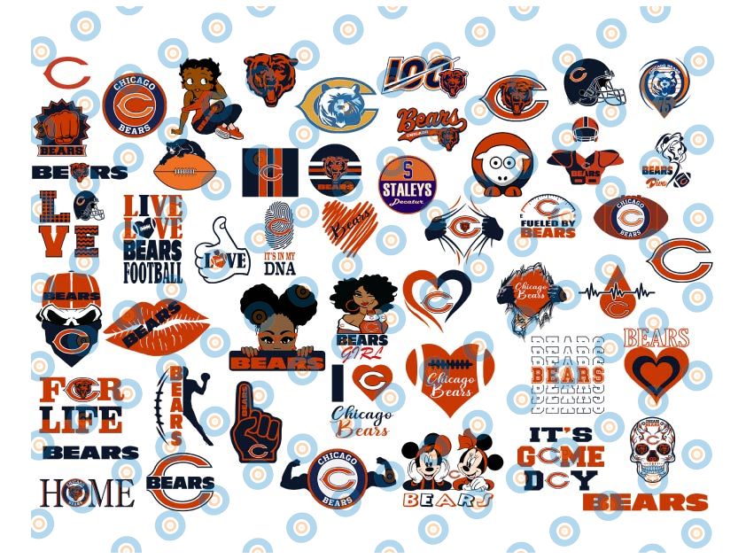 50 Files Chicago Bears Svg Bundle, Chicago Svg, Bears svg, C | Inspire ...