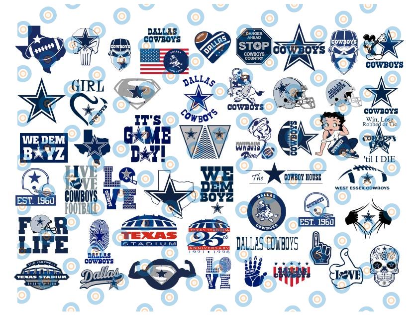 50 Files Dallas Cowboys Svg Bundle, Dallas Svg, Cowboys svg, | Inspire ...