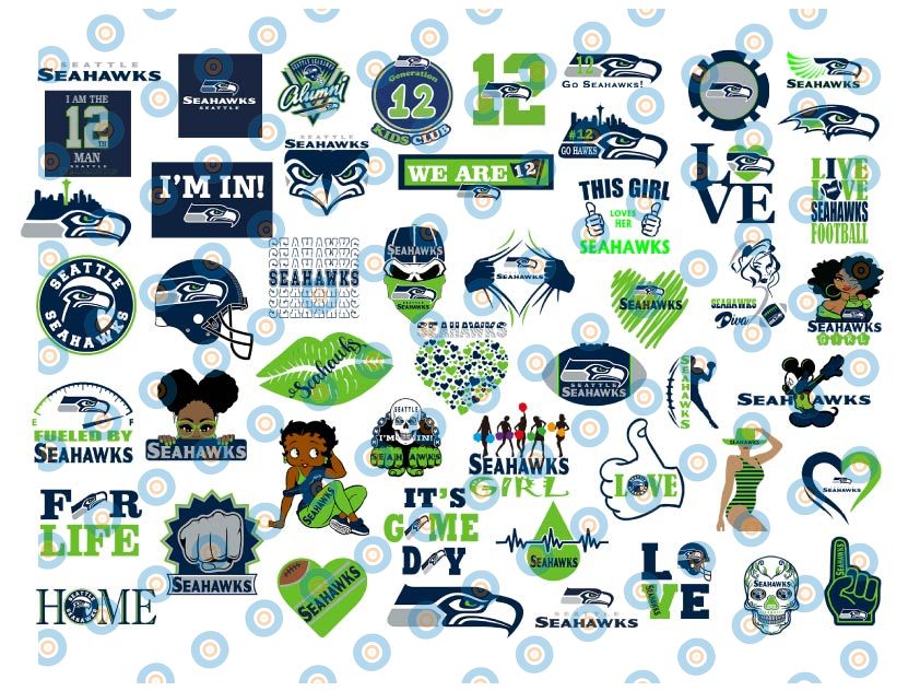 50 Files Seattle Seahawks Svg Bundle, Seattle Svg, Seahawks | Inspire ...