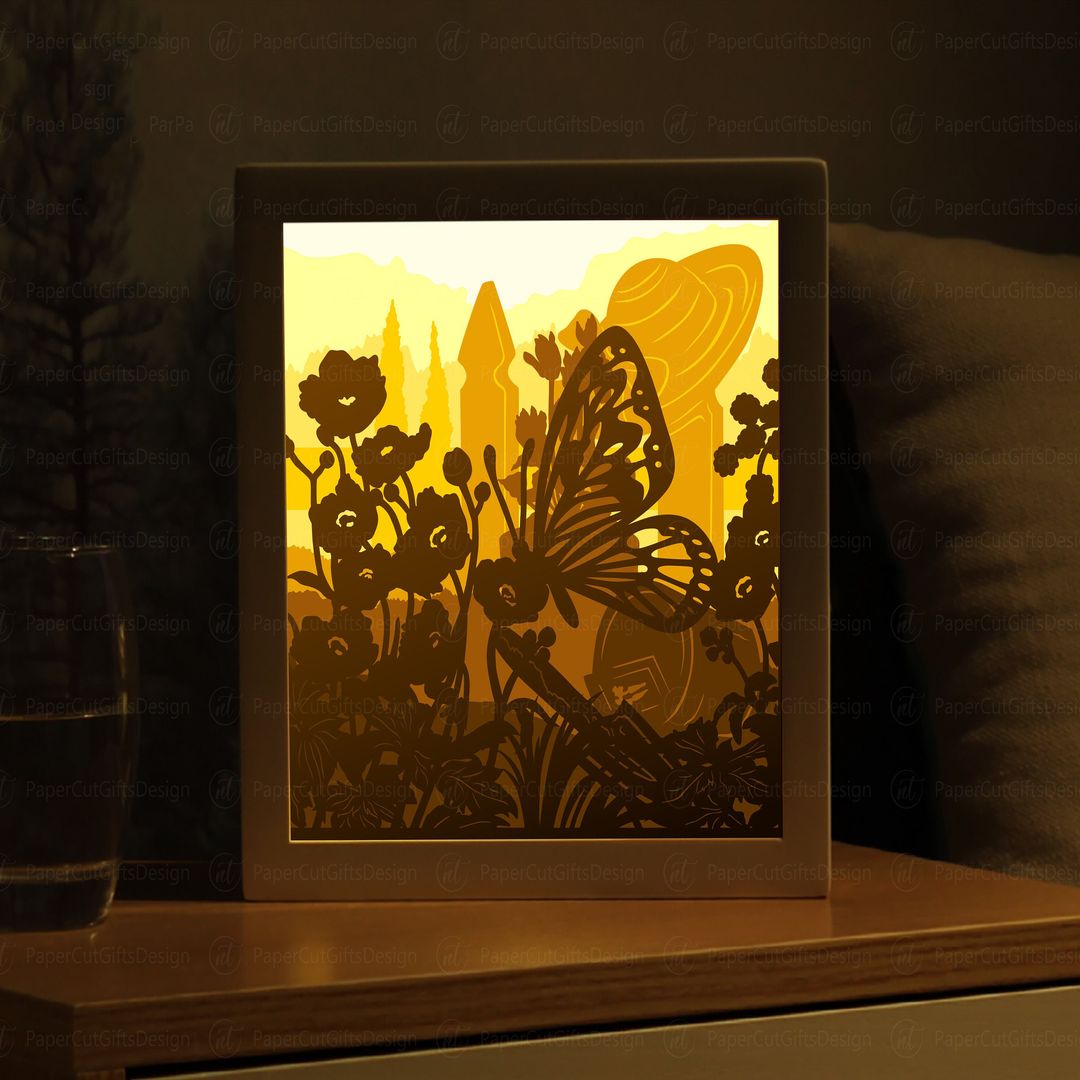 Butterfly Shadow Box SVG Flower Lightbox Template Paper Cu Inspire Butterfly Shadow Box SVG Flower Lightbox Template Paper Cu Inspire