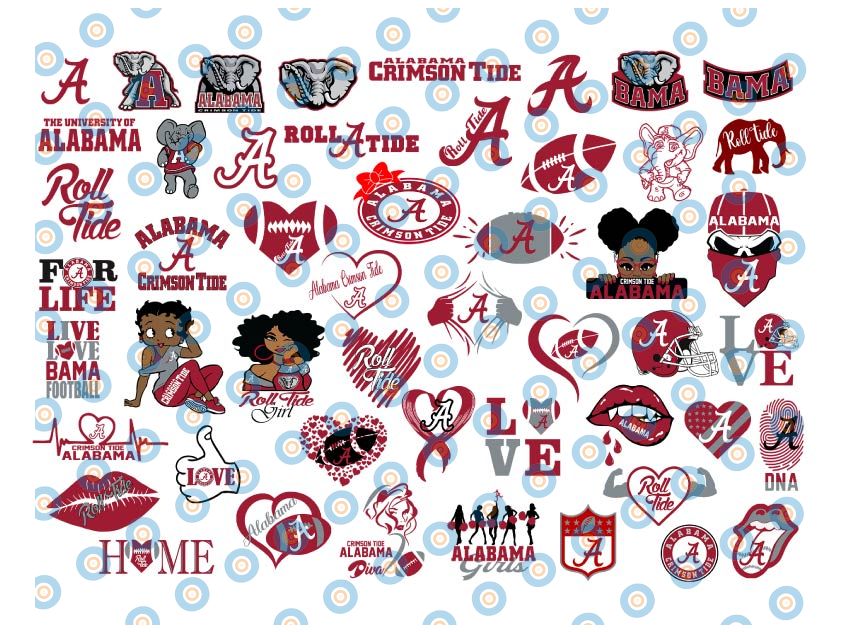 50 Files Alabama Crimson Tide Svg Bundle, Alabama Crimson Sv | Inspire ...