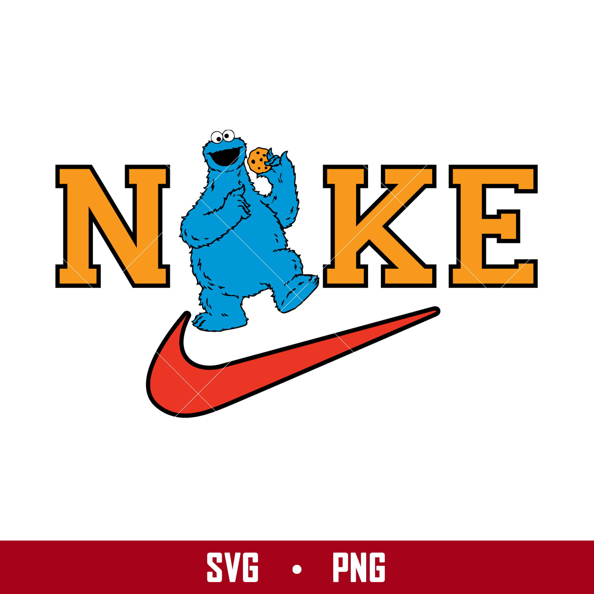 Nike Cookie Monster Svg, Nike Logo Svg, Cookie Monster Svg, | Inspire ...
