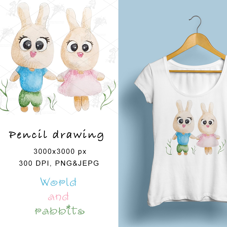 Sublimation World and rabbits PNG, JPEG - Inspire Uplift