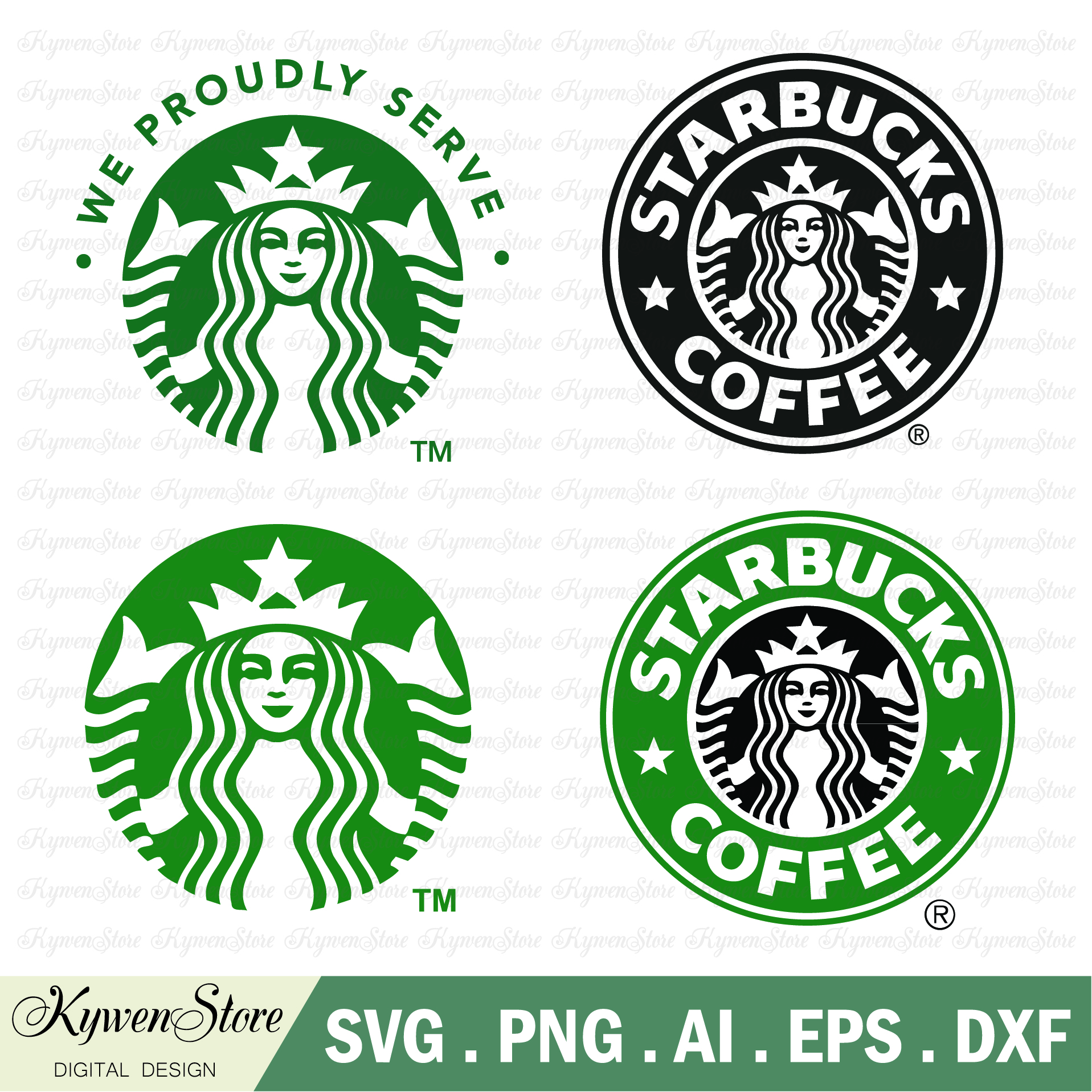 Starbucks Logo Bundle Svg, Starbucks Svg File, Cut File For | Inspire ...