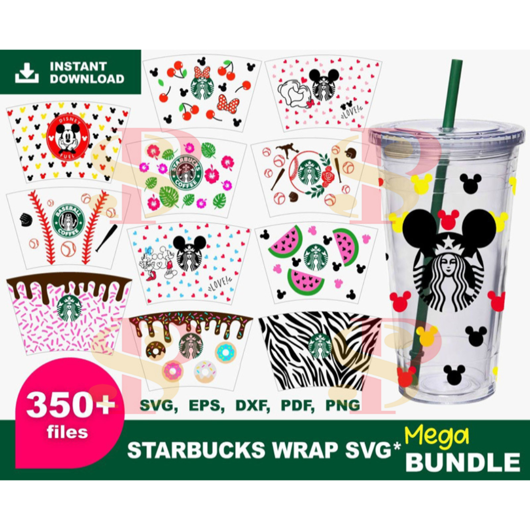 350 Starbuck Bundle Svg, Starbucks Svg, Starbucks Logo Svg, | Inspire ...