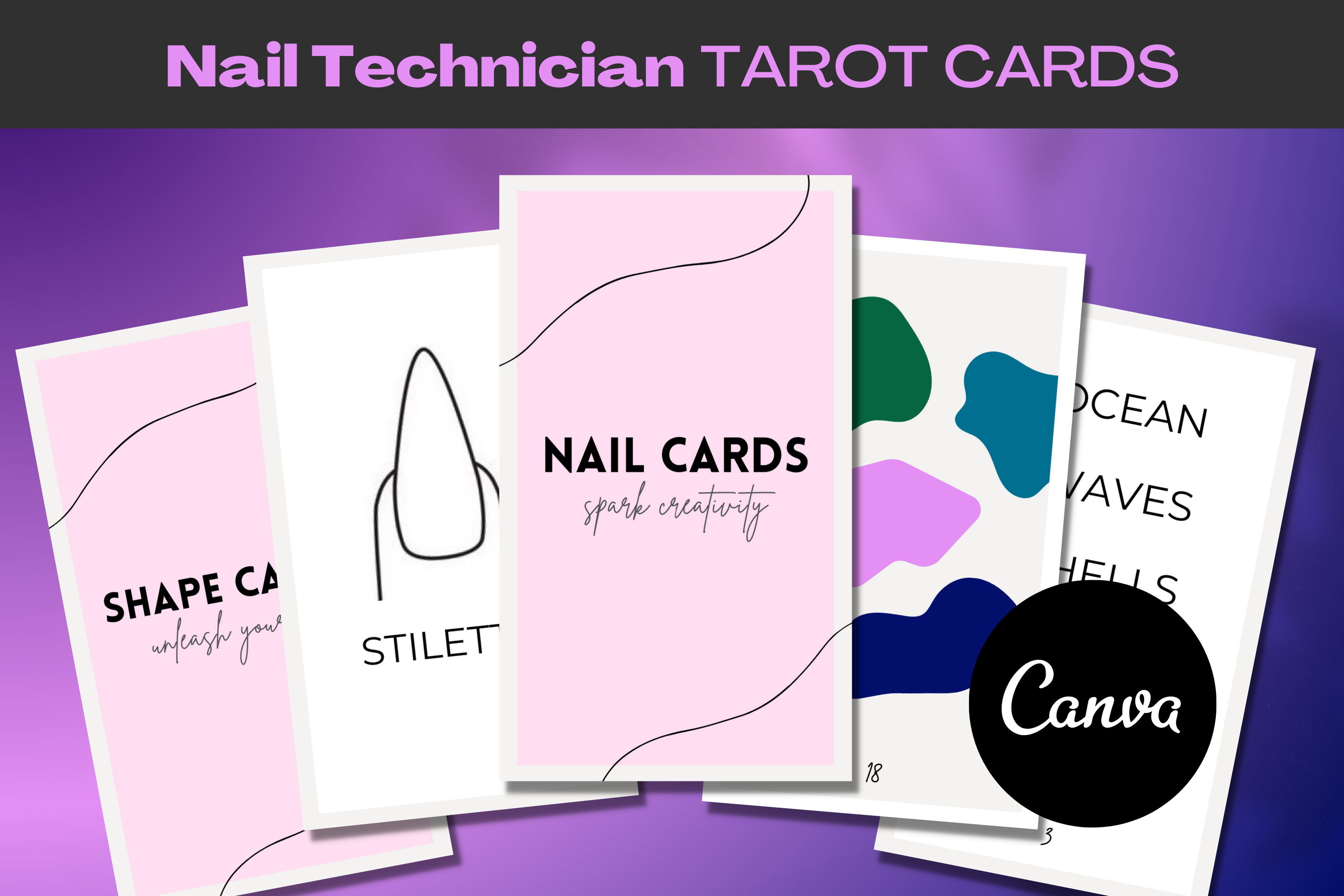 Nail Tarot Cards, Manicure Roulette Cards, Tarot Nail Art | Inspire Uplift