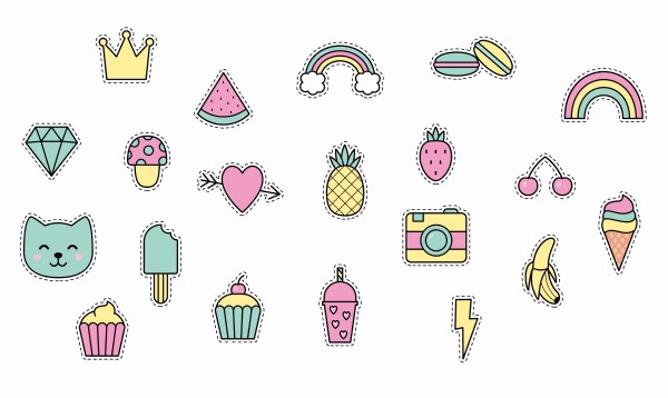 Cute Stickers Pack. SVG PNG JPG files. Digital download - Inspire Uplift