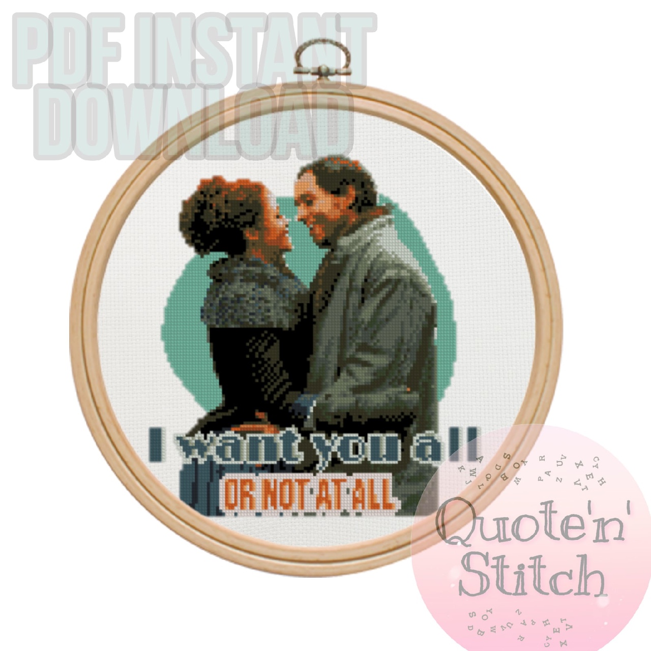 Outlander Bree Roger Scotland Modern Cross Stitch Pattern Pu - Inspire ...