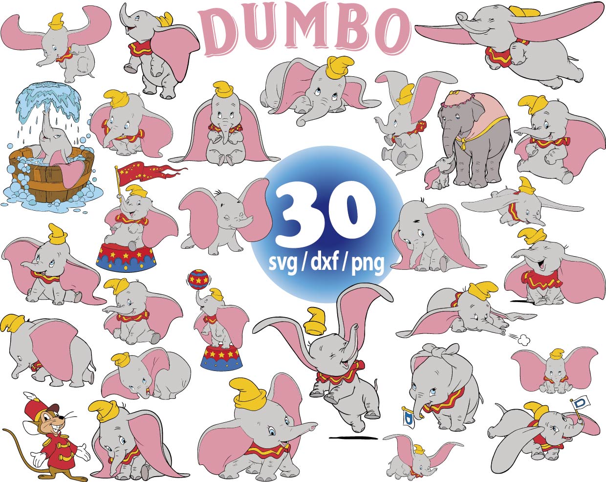 disney dumbo svg, baby dumbo svg, dumbo flying svg, dumbo ci | Inspire ...