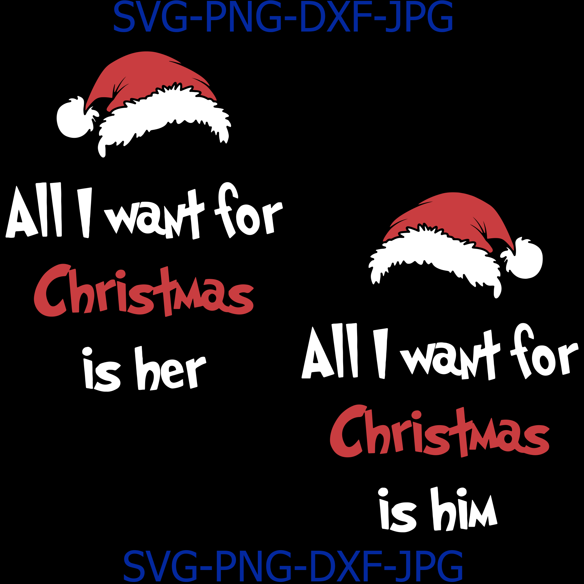 All I want for Christmas Digital File, Christmas Svg, Santa | Inspire ...