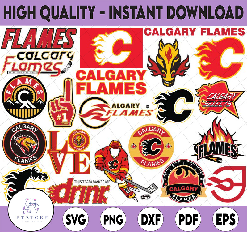 21 Files Calgary Flames Bundle Svg,NHL Svg, NHL Svg, Flames | Inspire ...