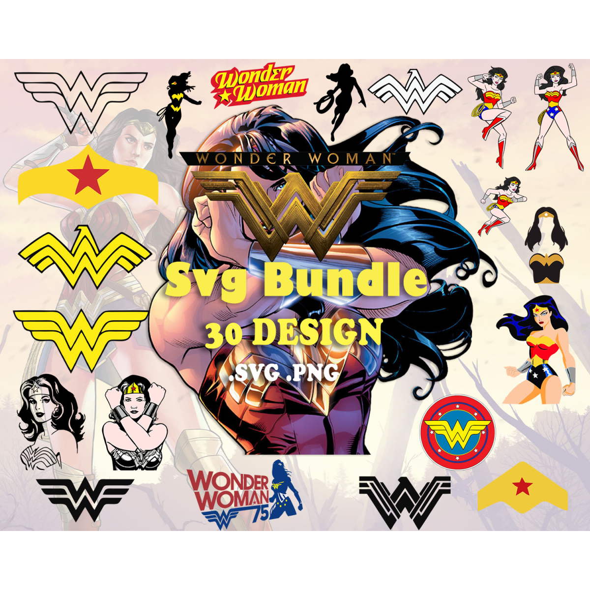 Wonder Woman SVG Bundle, Wonder Woman SVG, Cut files | Inspire Uplift